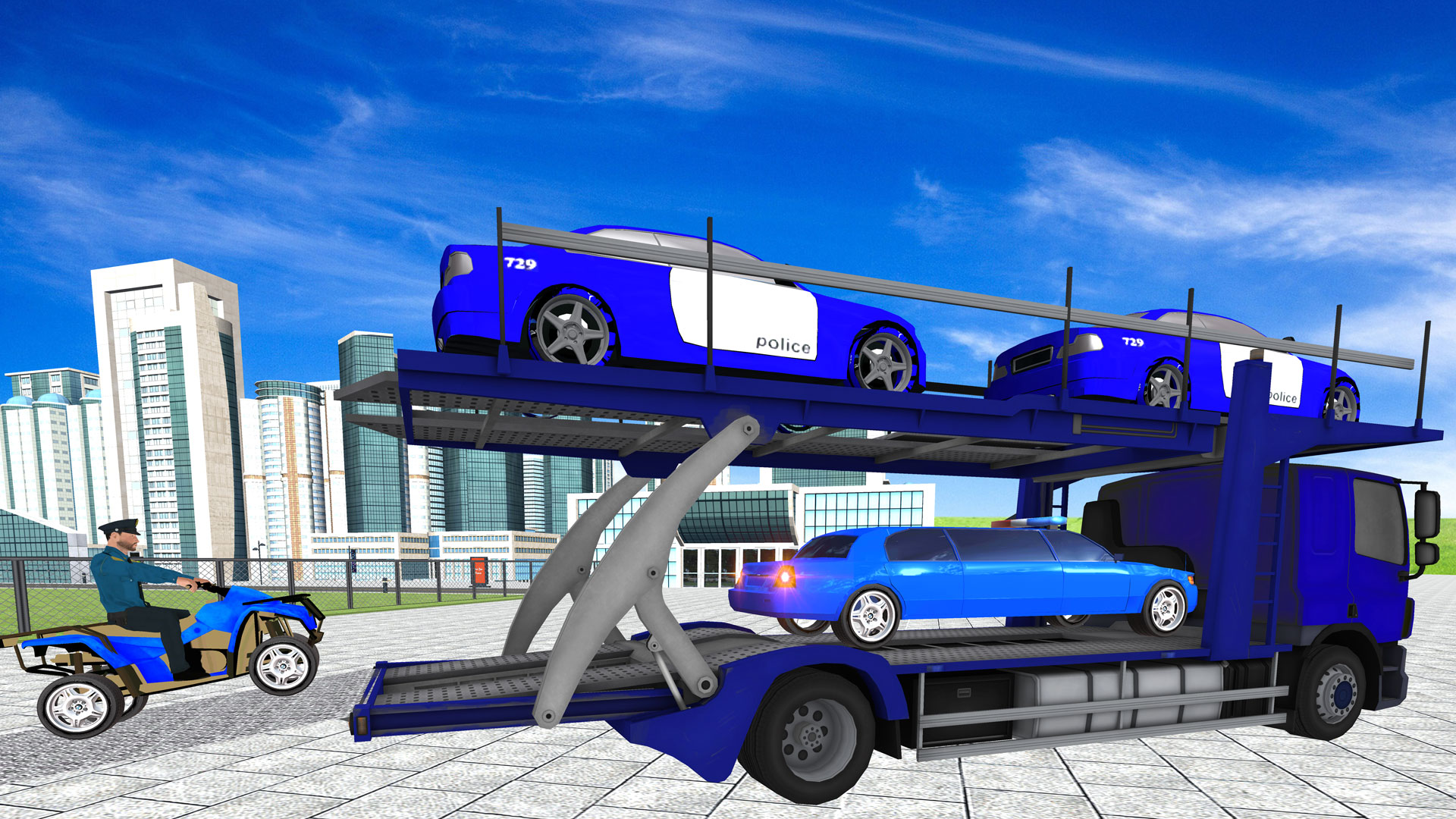 US Police Limousine Car: ATV Quad Transporter Game - App on Amazon Appstore