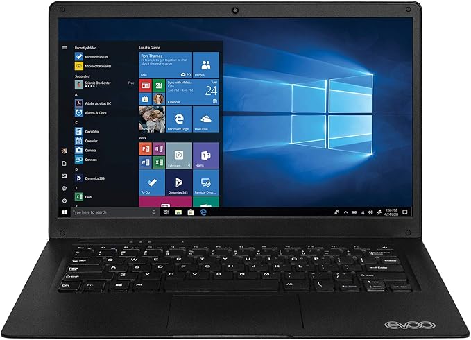 Amazon.com: EVOO 14.1" Ultra Thin Laptop, Quad Core Processor, 2GB ...