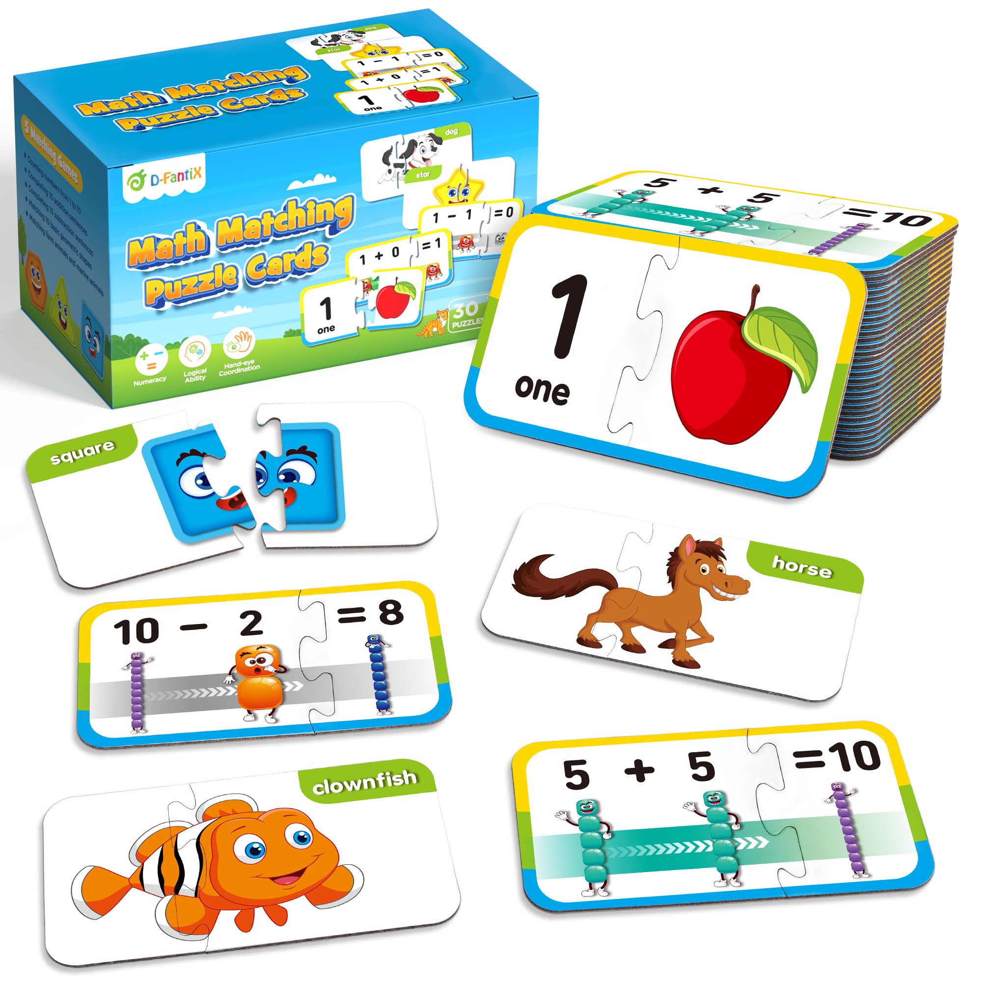 Snapklik.com : 30 Self-Correcting Number Puzzles, Double-Sided Addition ...