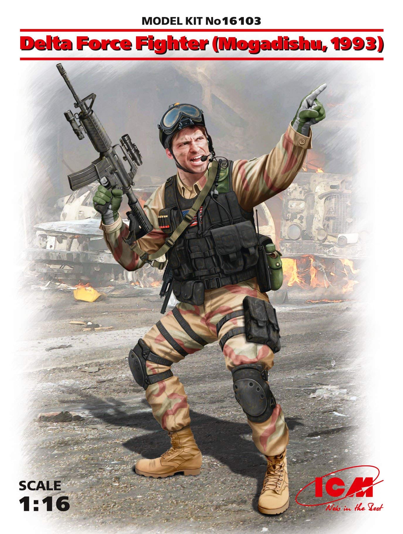 Buy ICM 16103 Delta Force Fighter - Mogadishu, 1993, 1/16 Scale Plastic ...