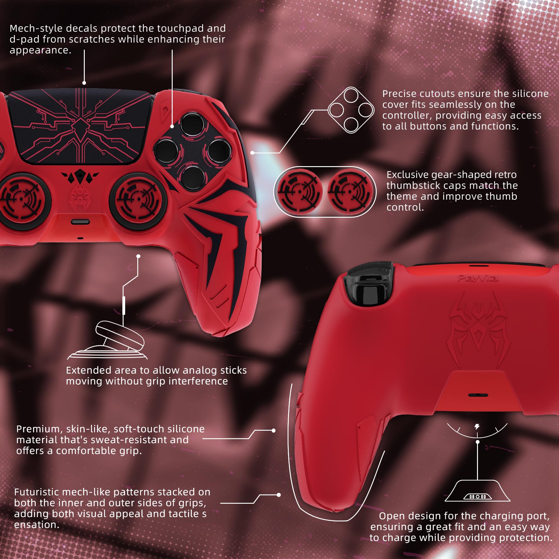 Seamless Panties PS5 Controller Skin With Spider Grip ??? Anti-Slip ...