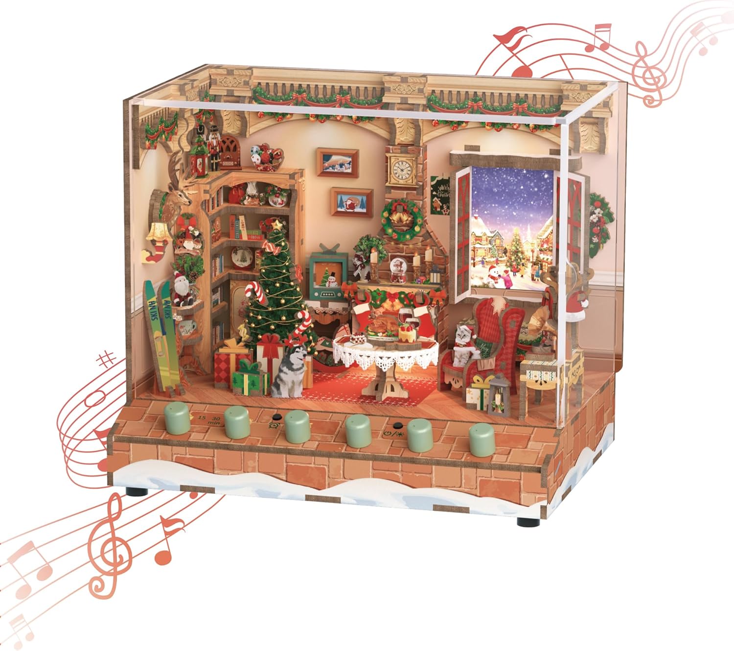 Amazon.com: Tonecheer DIY Miniature House Kit, Wooden Dollhouse Kit ...