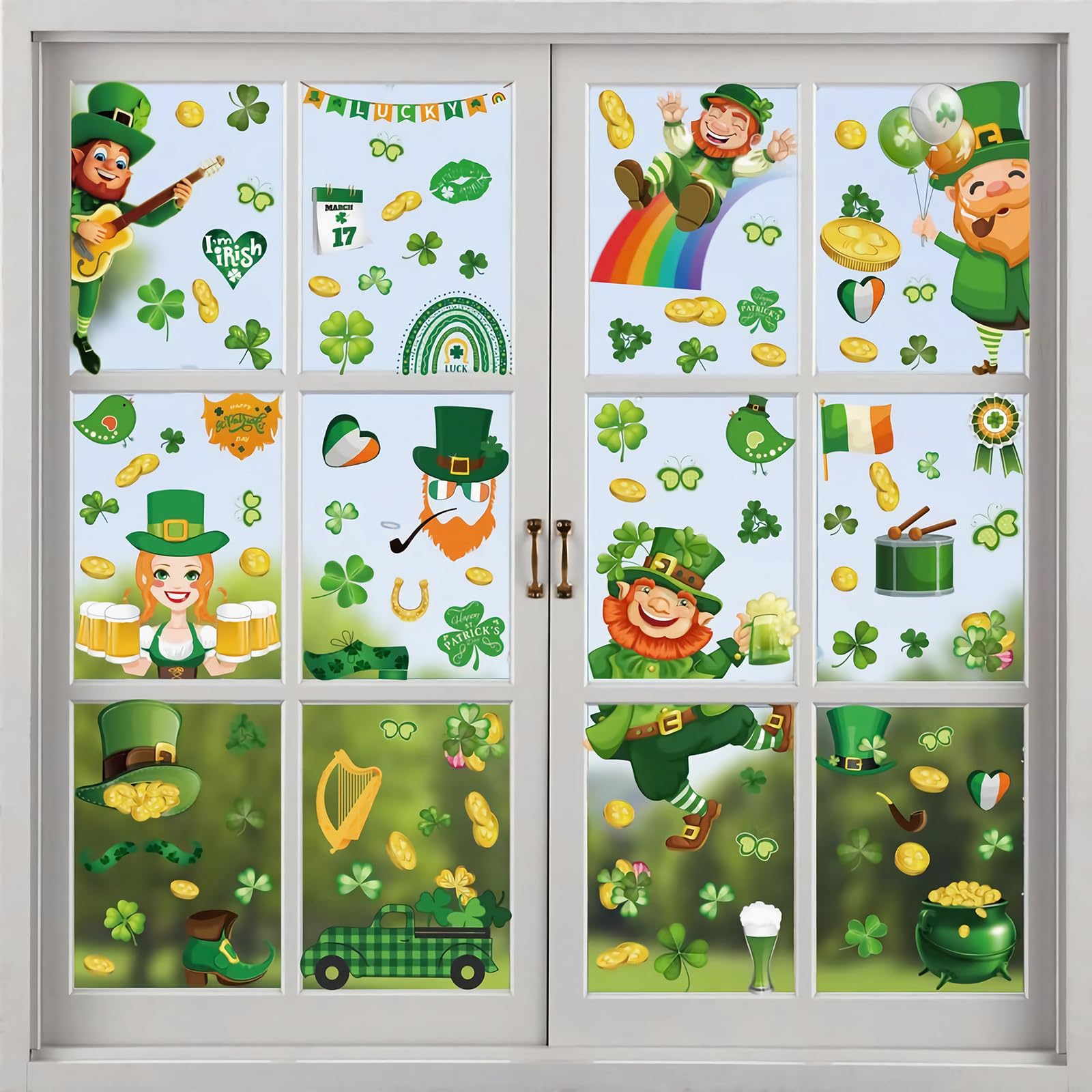 Snapklik.com : St Patricks Day Window Clings Stickers - 175 PCS Lucky ...