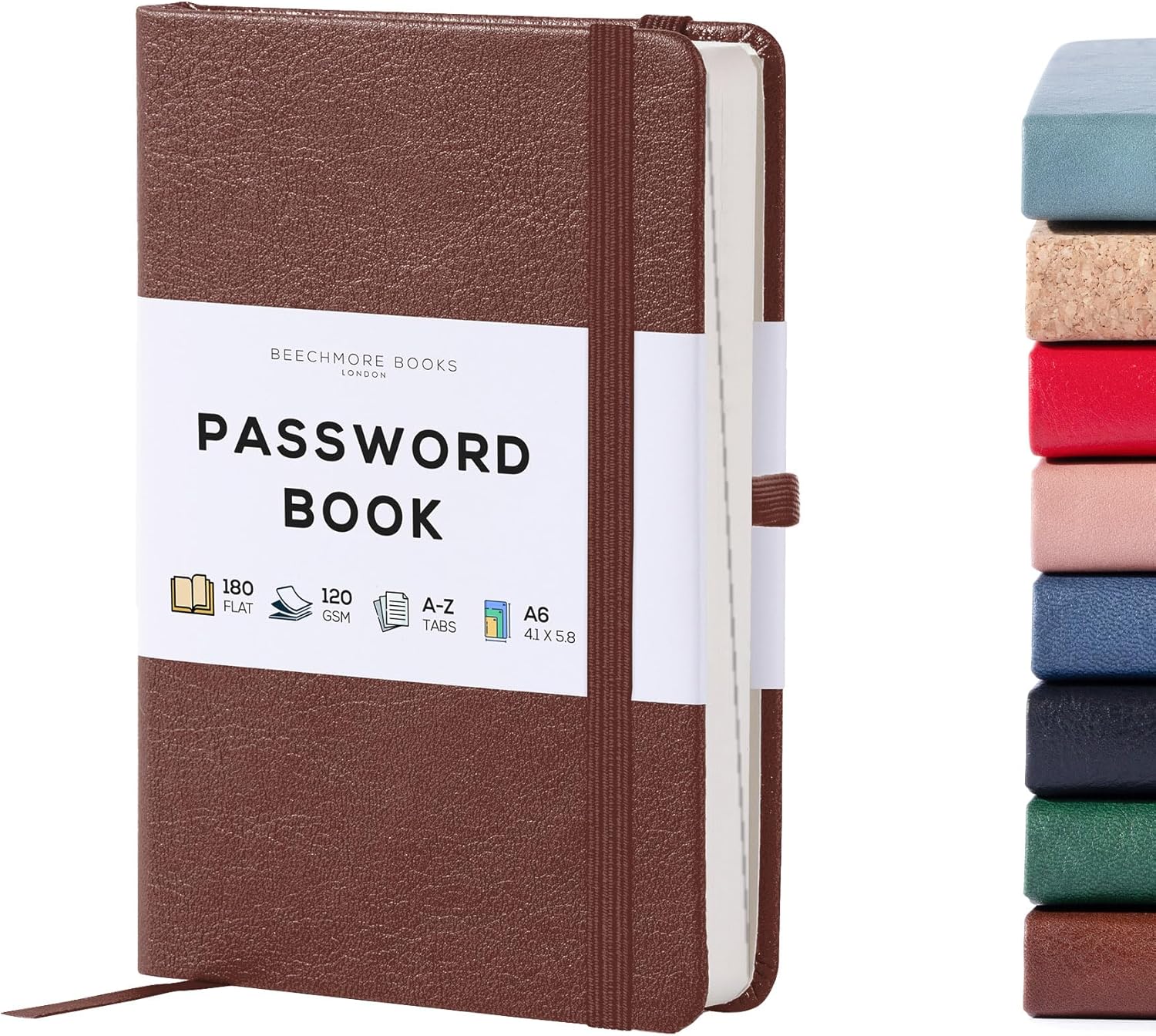 Amazon.com : Beechmore Books A6 Password Keeper Book with Alphabetical ...