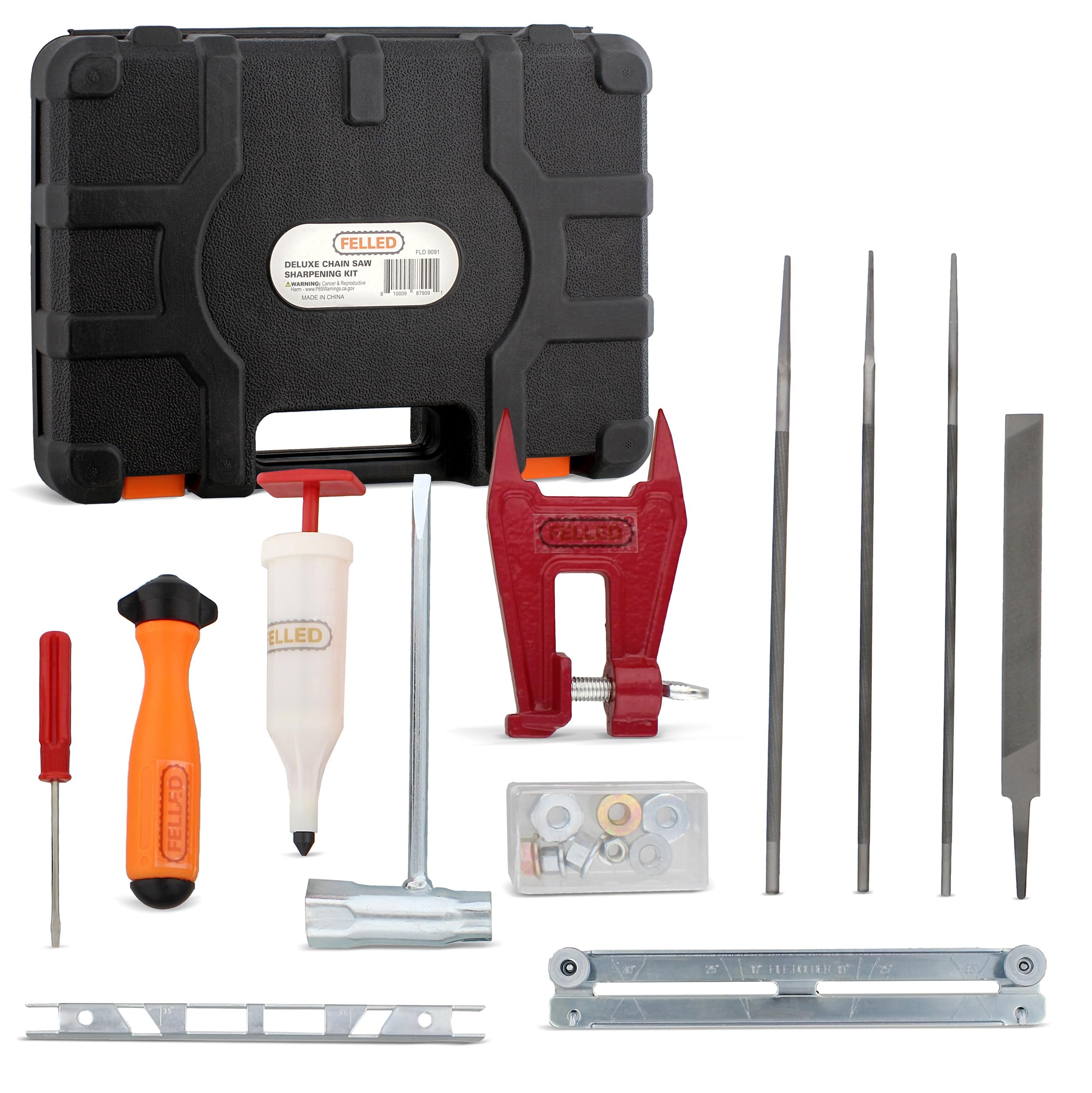 Amazon.com: Felled Chainsaw Sharpening Kit in Hard Carrying Case - File ...