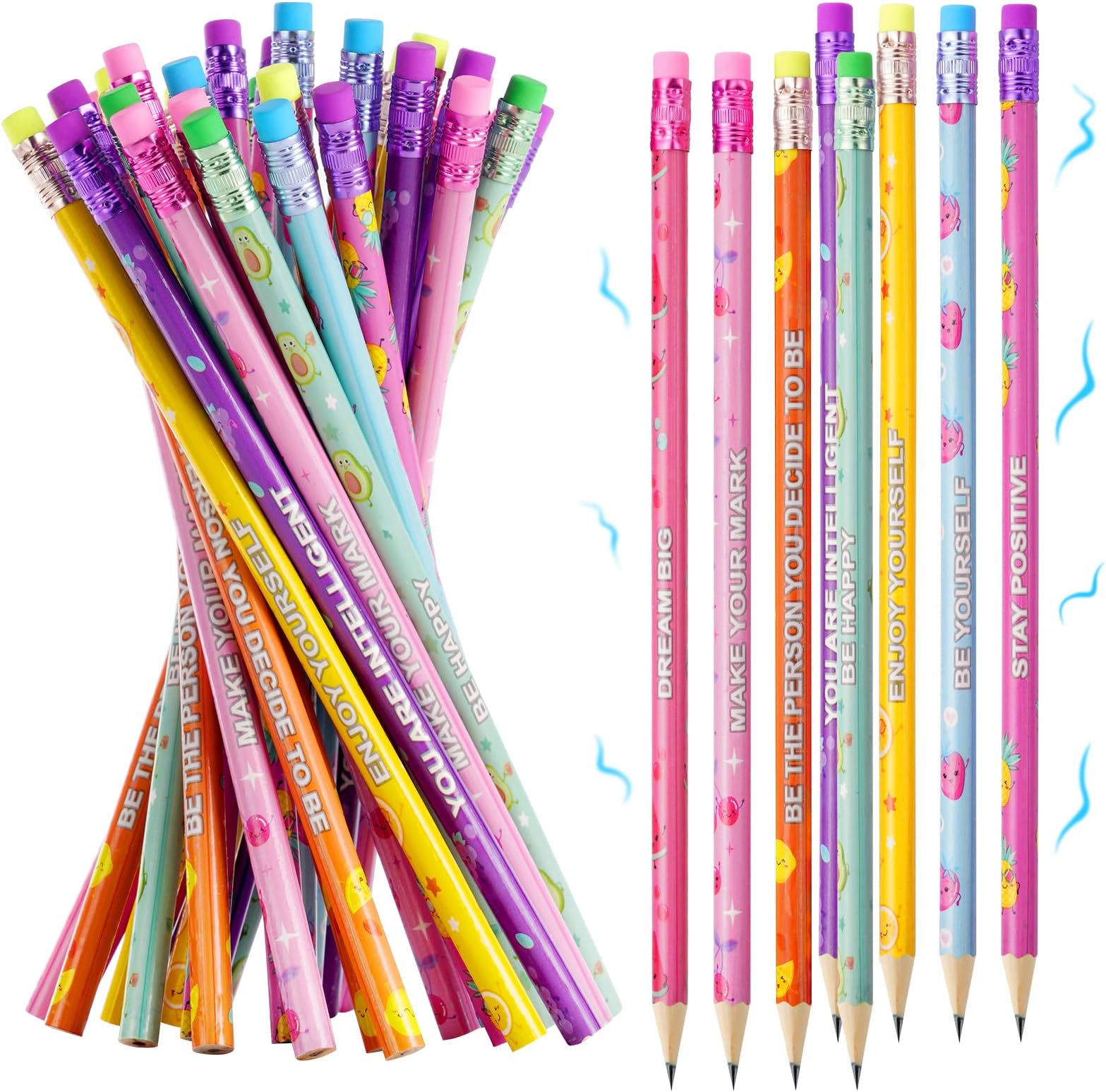 AHG 30 Pcs Soft Flexible Bendy Pencils Magic Bend Kids Children School ...
