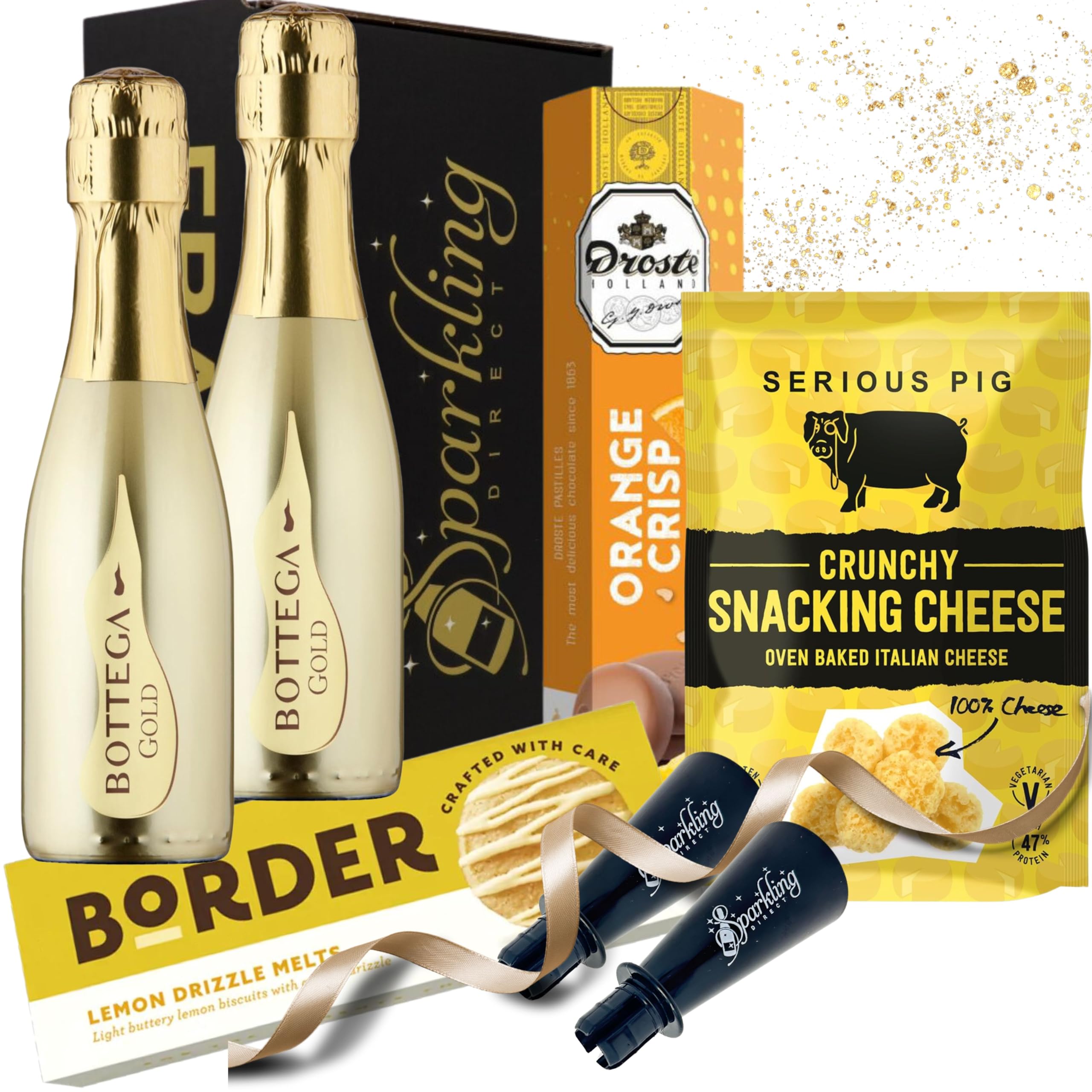 Bottega Gold Prosecco Gift Set - Mini Prosecco Chocolate Hamper Gift ...