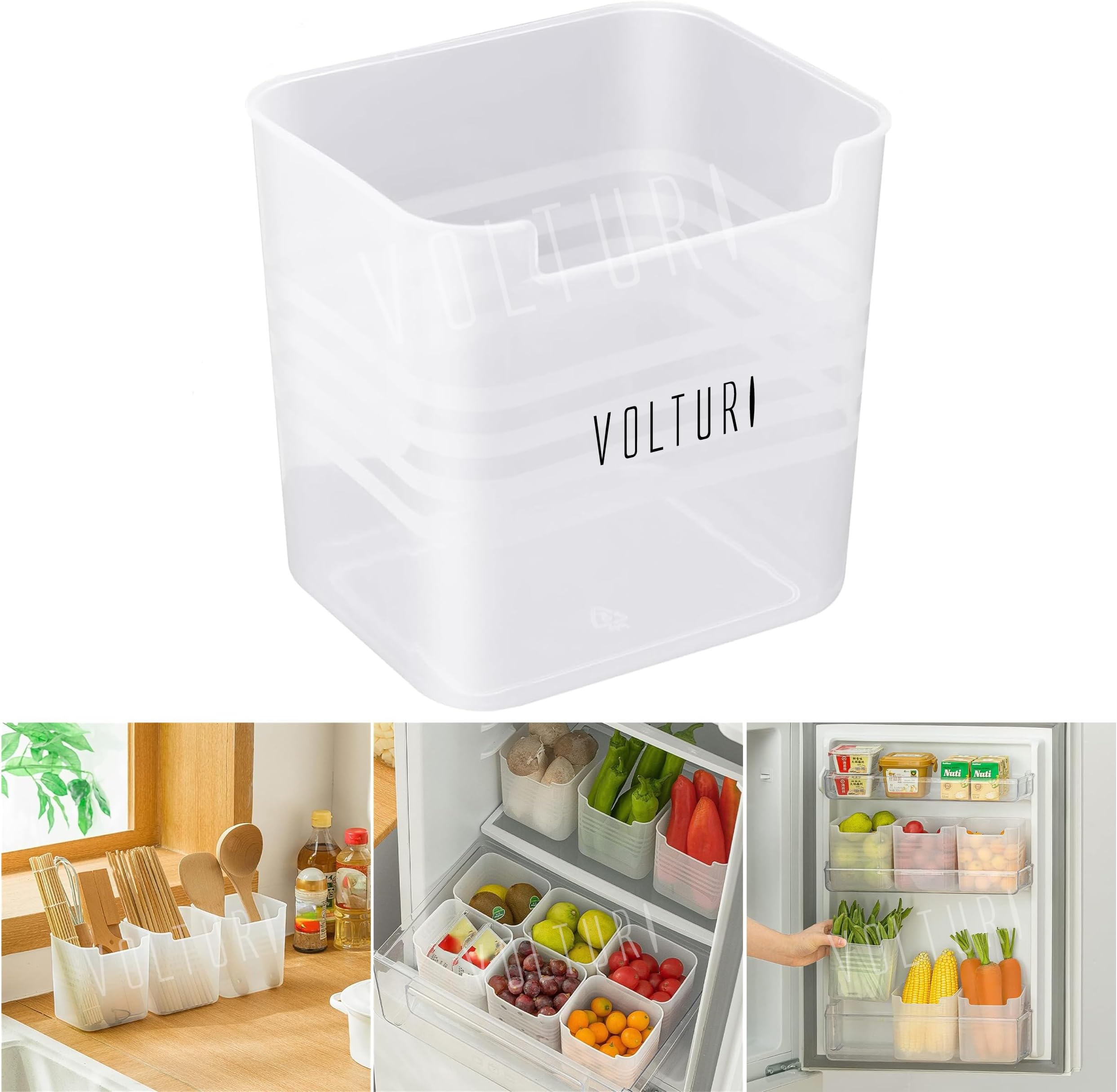 Skylike 6 fridge Storage Boxes Multipurpose Containers for Storage ...