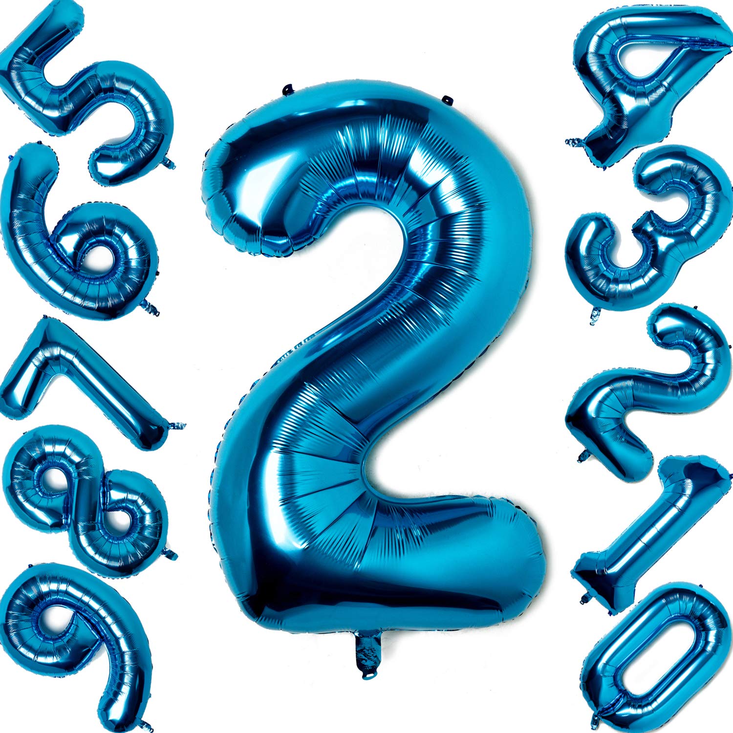 Seven Shop 40 inches Number Balloons Blue Number Helium Foil Birthday ...