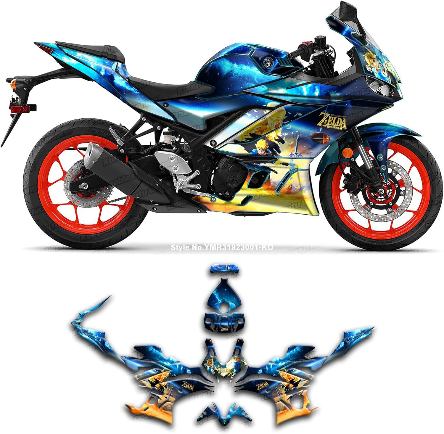 Amazon | Kungfu Graphics （カンフー グラフィックス） カスタムデカール フルキット ビニールステッカー 適合 ...