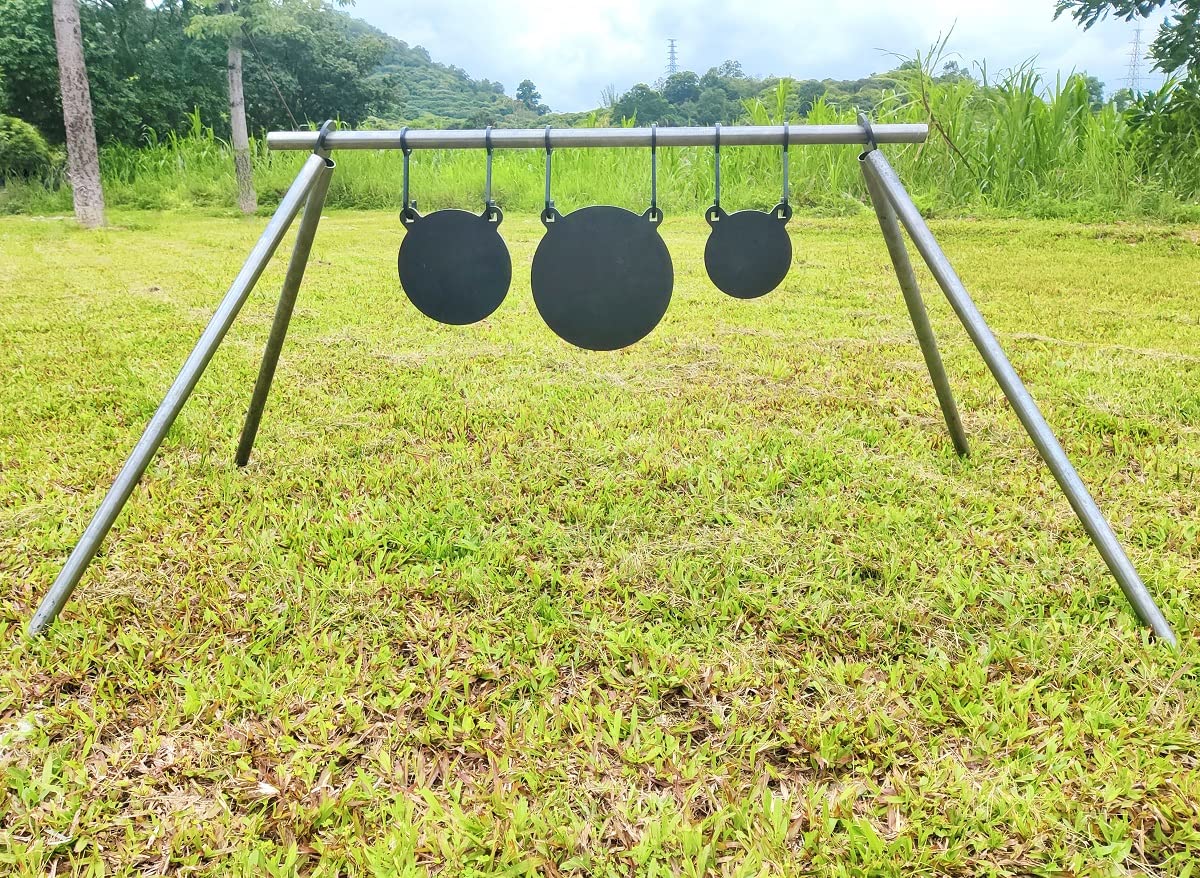 FULLBOW AR500 Steel Target Hangers and Gong Targets Combo Pack, Gong ...
