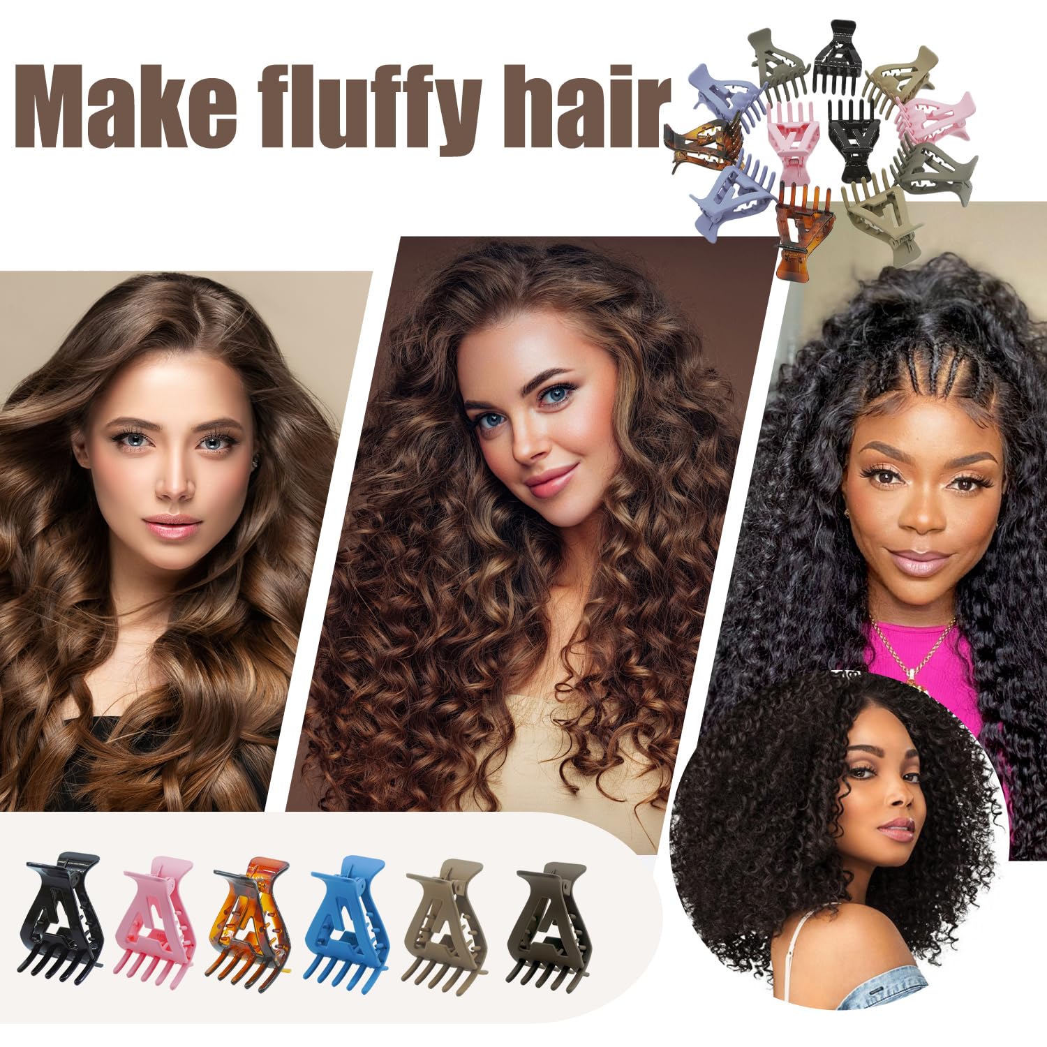 Snapklik.com : 12pcs Hair Root Lift Hair Clips Different For Voluminous ...
