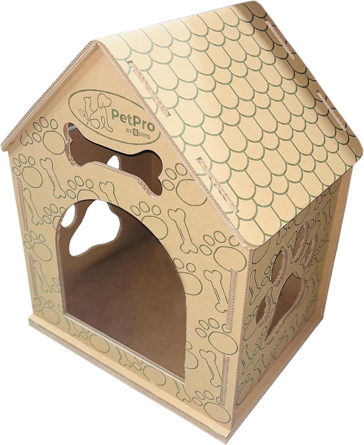 Amazon.com : PetPro Cardboard Large Dog House,Dog House Indoor, Modern ...