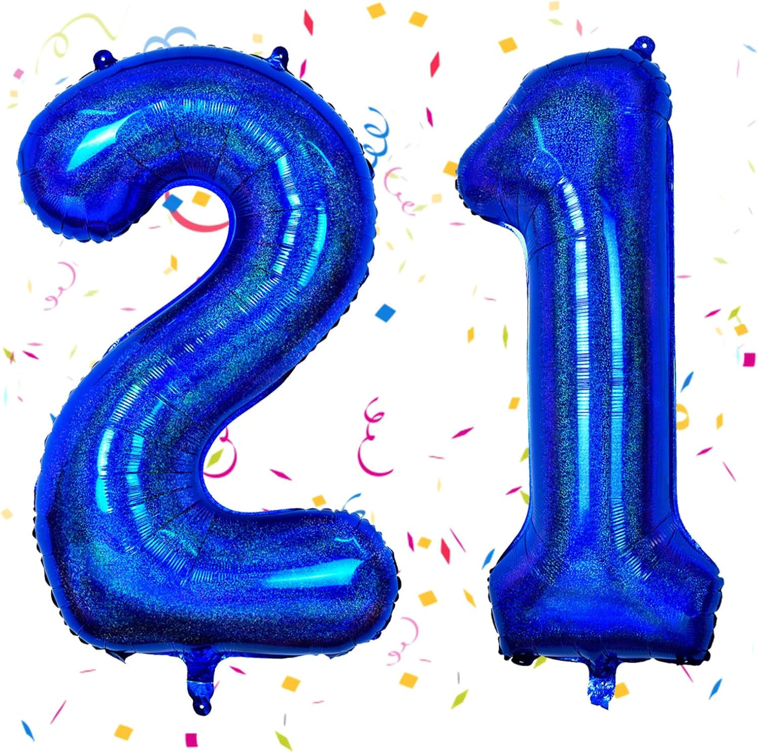 Amazon.com: Dark Blue Number 21 Balloons, 21st Birthday Balloon, 40inch ...