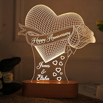 Buy Artistic Gifts Handcrafted 3D Illusion Personalized LED Table Lamp ...