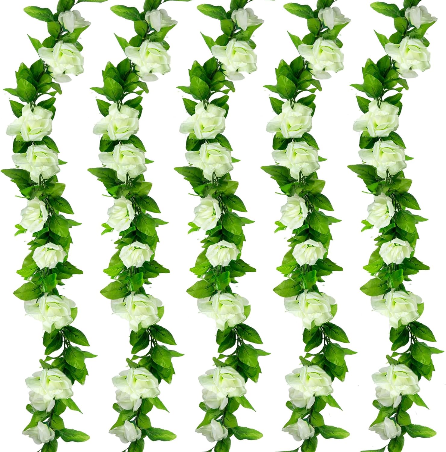 Amazon.de: Huryfox Künstliche Blumen Girlanden - 5 Stränge 230cm Lange ...