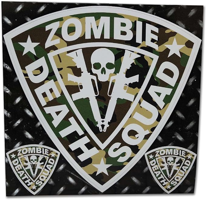 Amazon.com: Zombie Death Squad Large AR15 Woodland Camo Decal Kit 3 ...