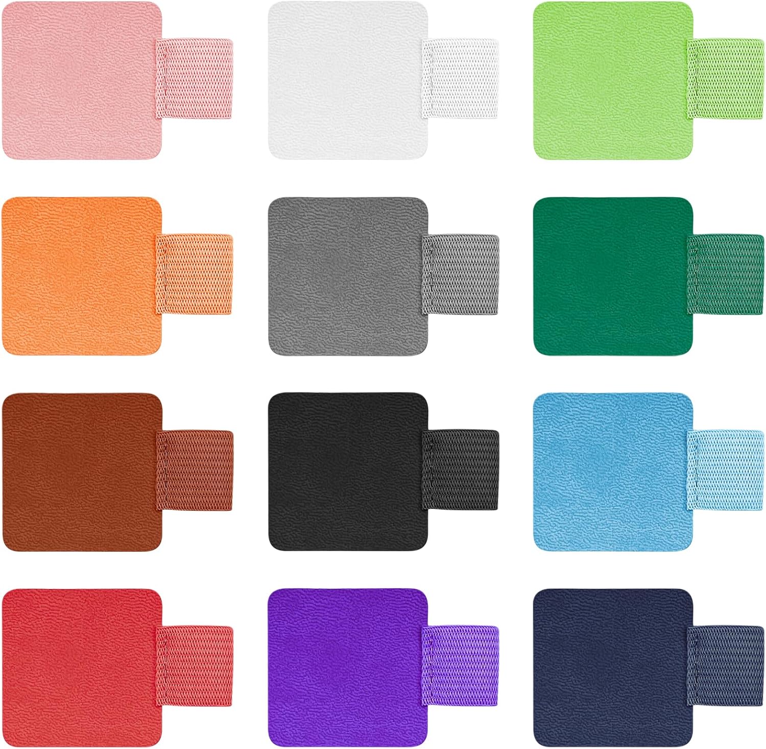 Amazon.com : 24 Pcs Self-adhesive Pen Elastic Notebook Band Holders PU ...