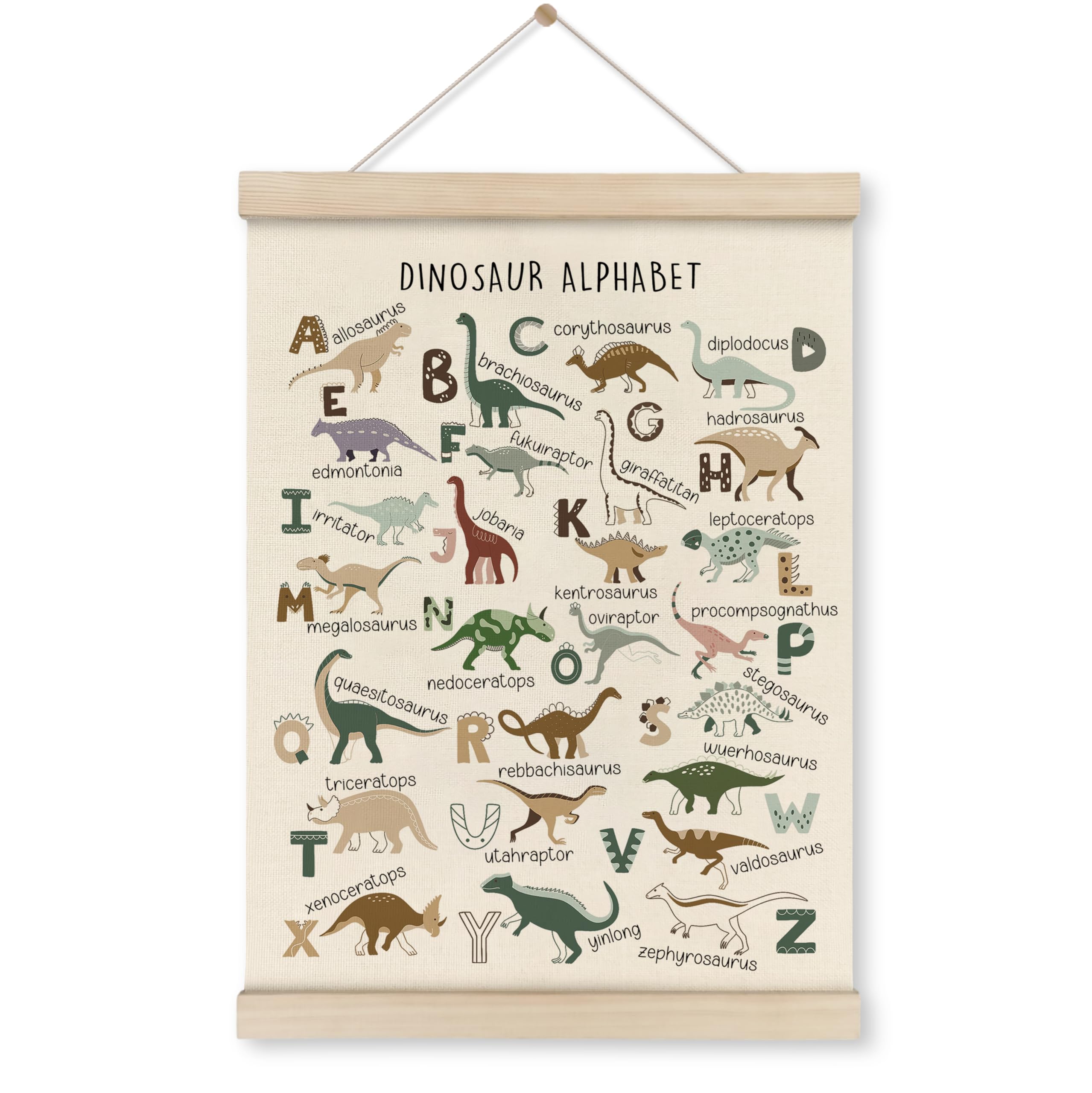 Amazon.com - HRQKO Dinosaur Alphabet Poster Hanger Frame, Dinosaur Wall ...