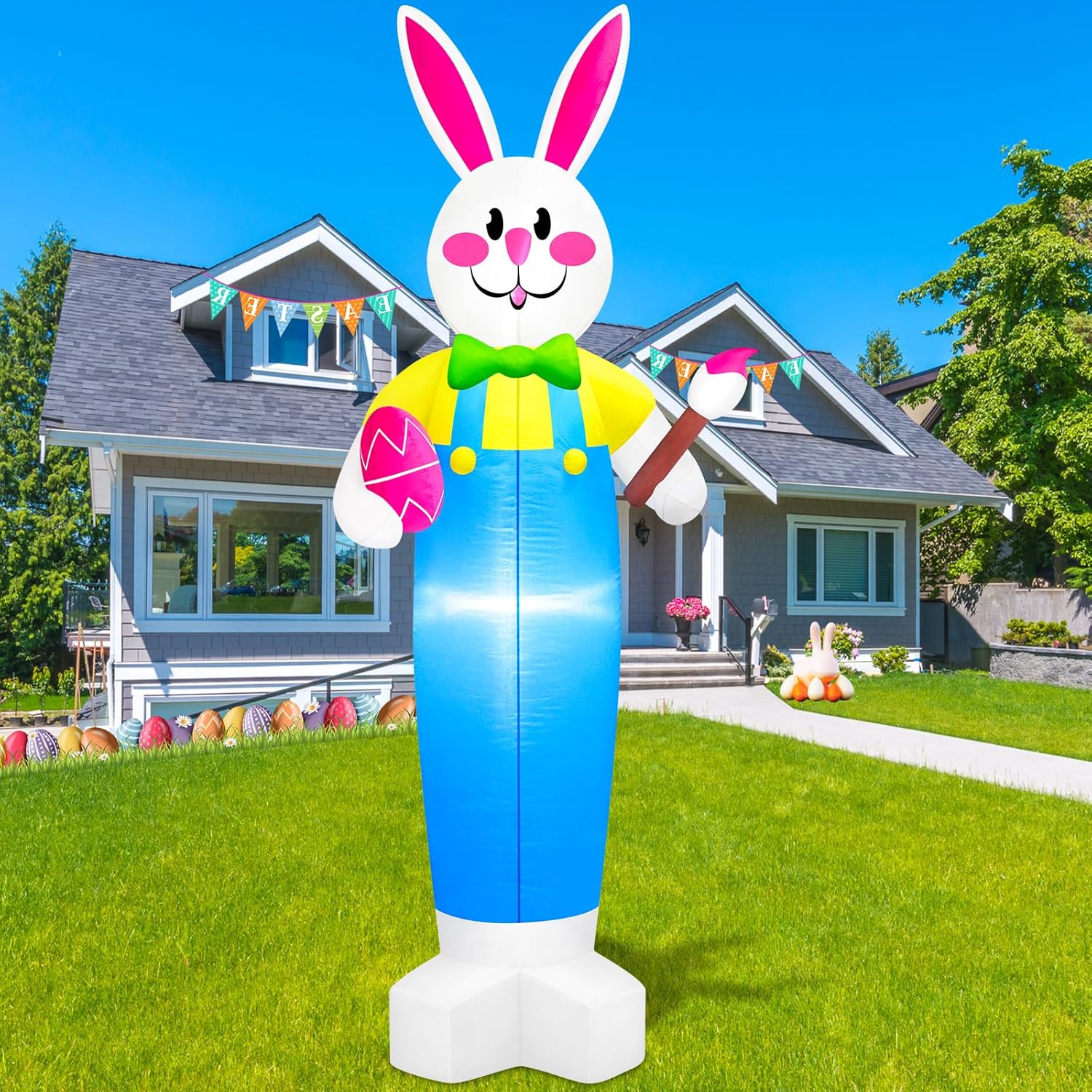 Amazon.com: Danxilu 8 FT Tall Easter Inflatables Bunny Outdoor ...