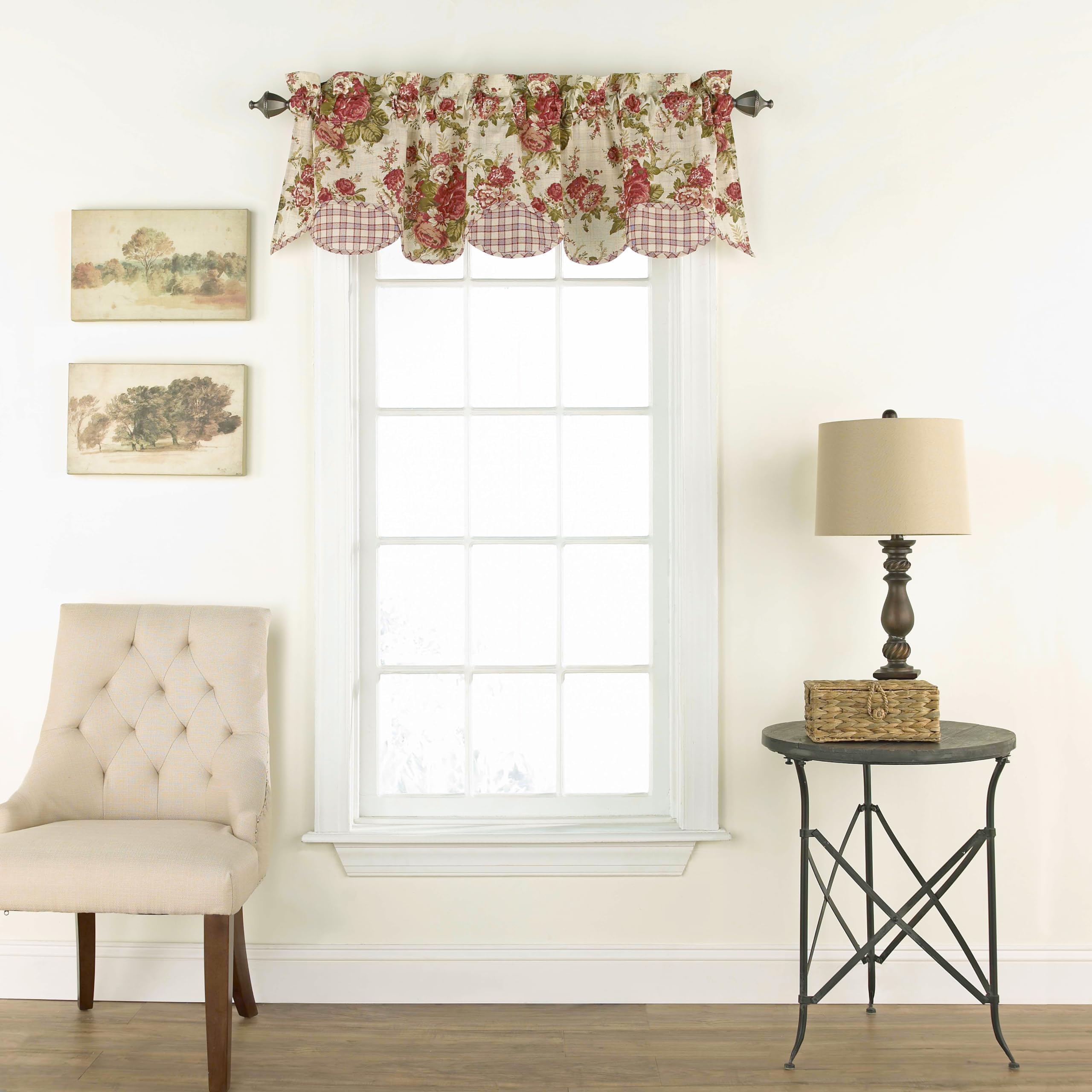Amazon.com: Waverly Artisanal Valances for Windows Rod Pocket Curtains ...