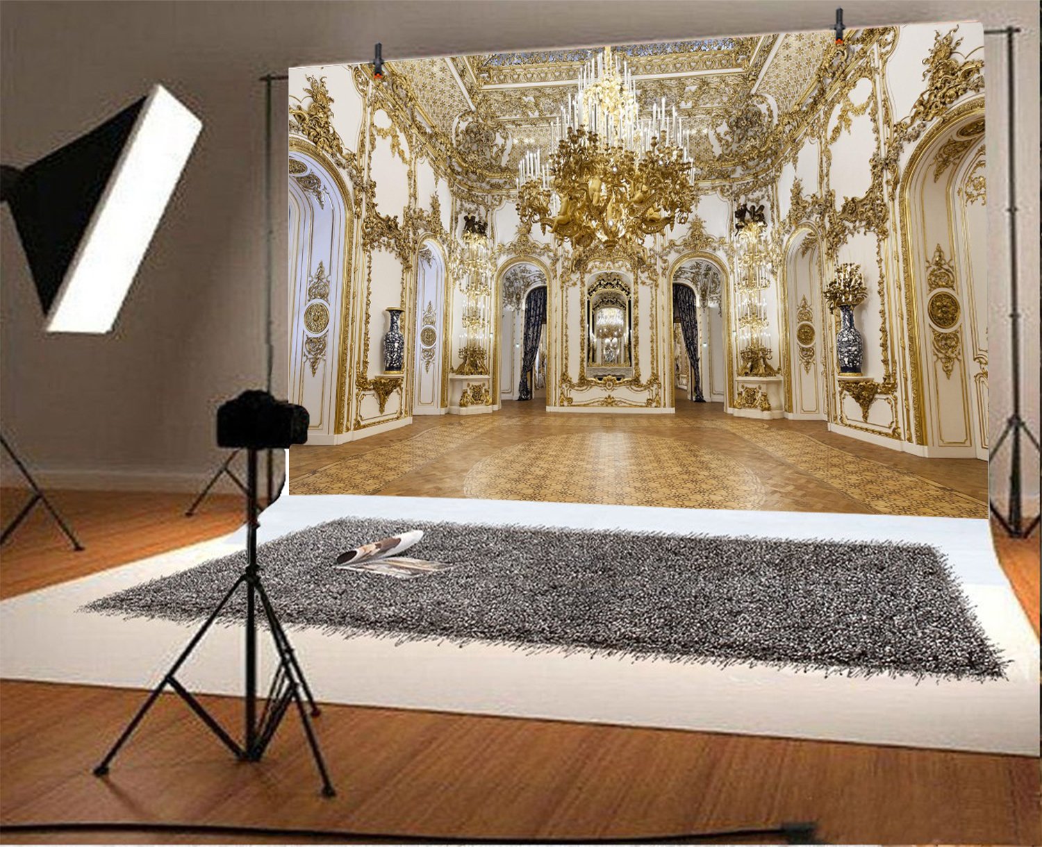 Buy Yeele 7x5ft Luxurious Palace Backdrop for Photography Chandelier ...