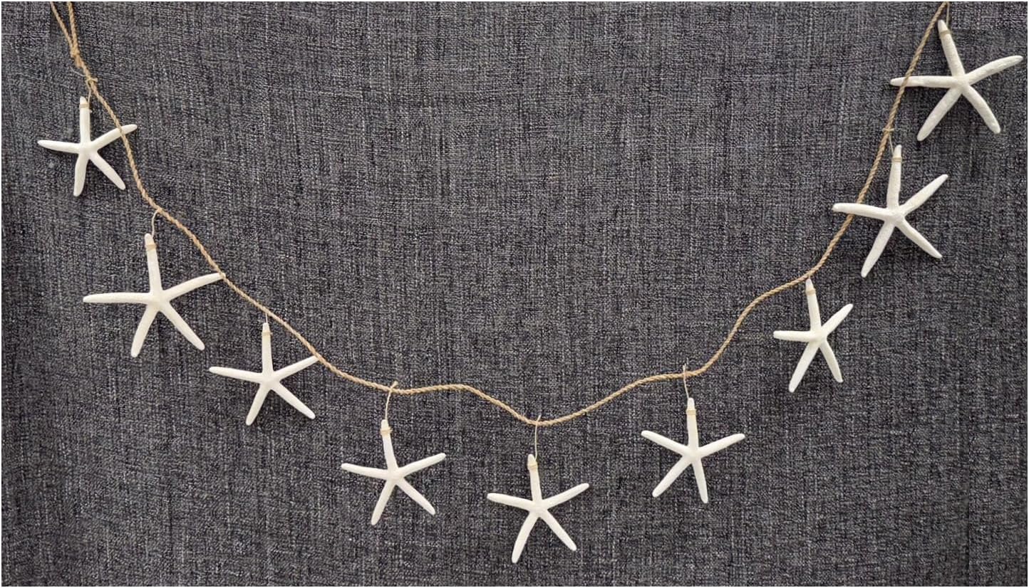 Amazon.com: Starfish Swag Garland Coastal Beach Decor - Indoor Outdoor ...