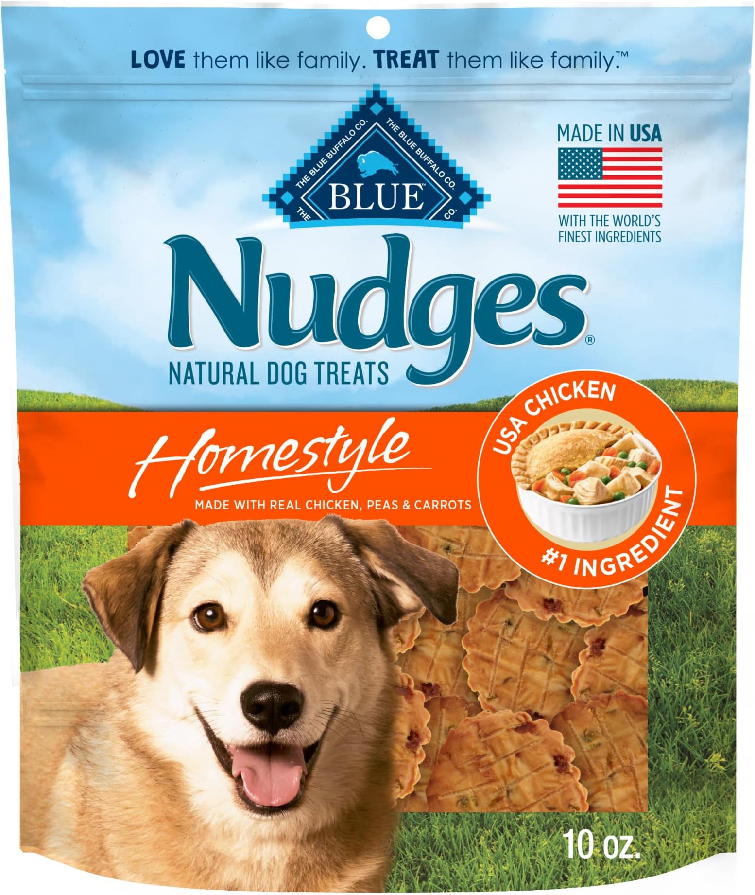 Amazon.com : Blue Buffalo Nudges Grillers Natural Dog Treats, Made in ...