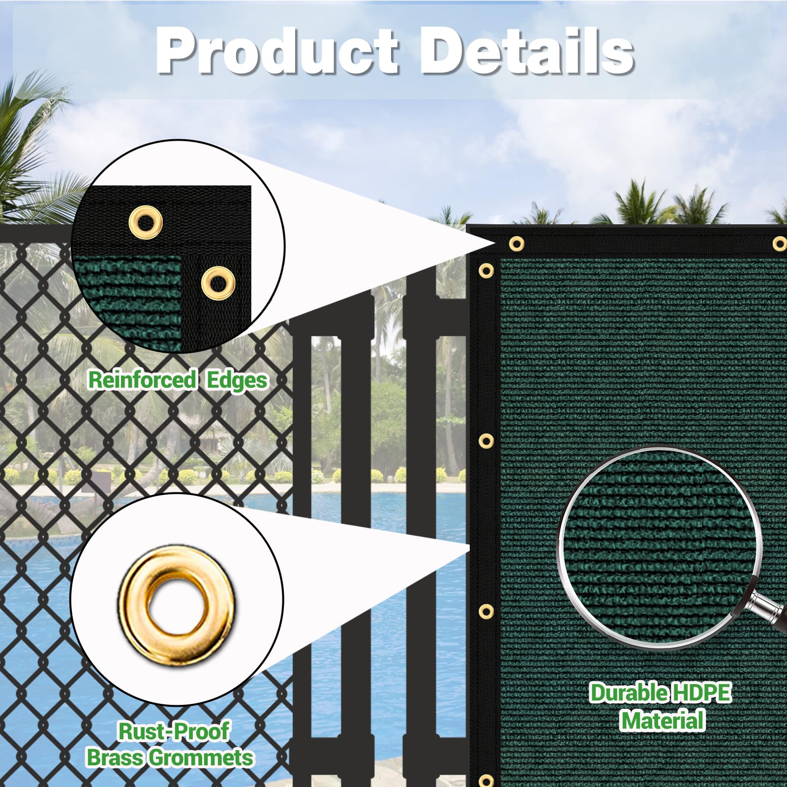 Snapklik.com : UPGRADE Privacy Fence Screen 90% Visual Blockage 5x50 ...