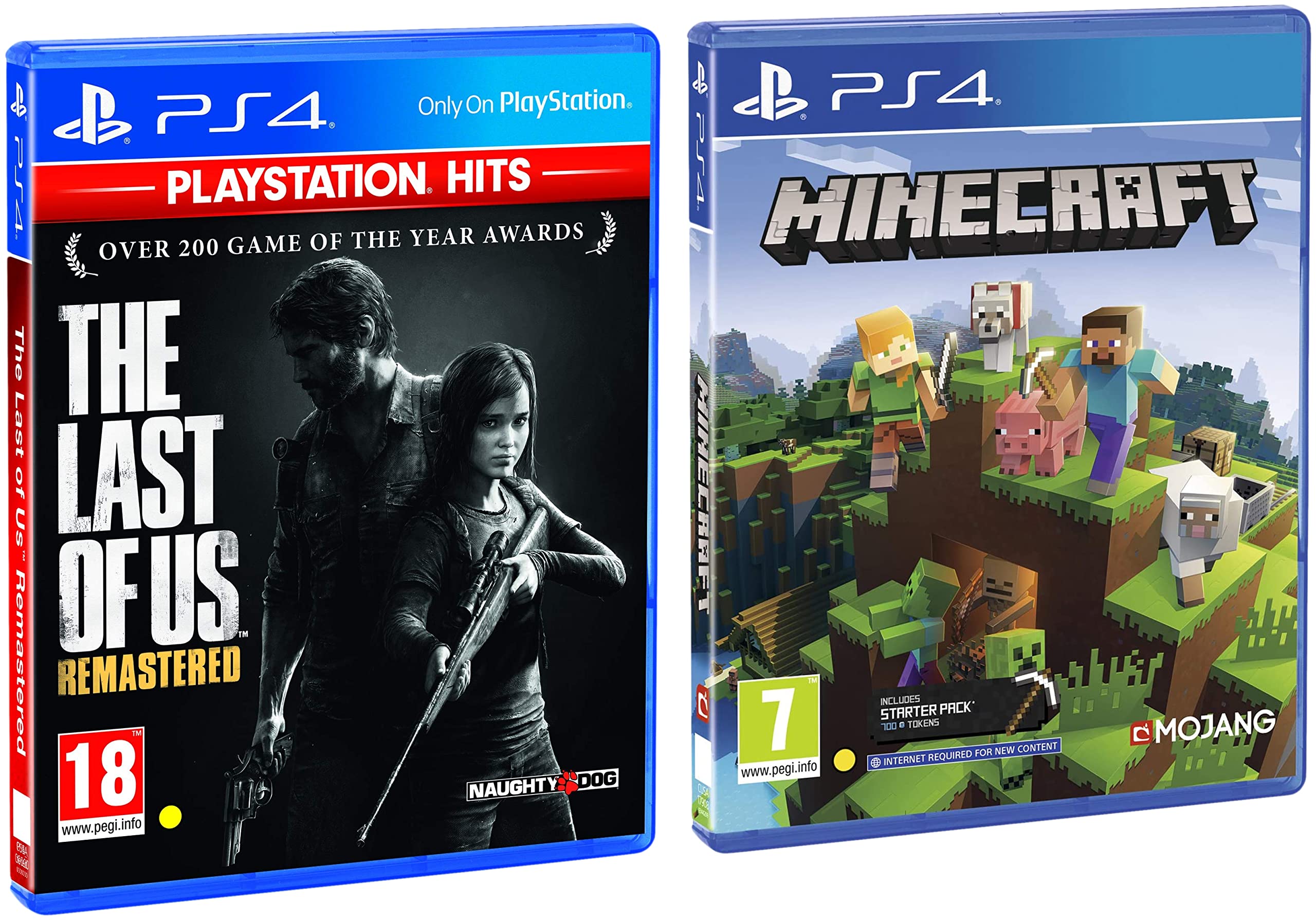 Sony Ps4 Minecraft Starter Collection (Ps4)&The Last of Us Hit (Ps4 ...