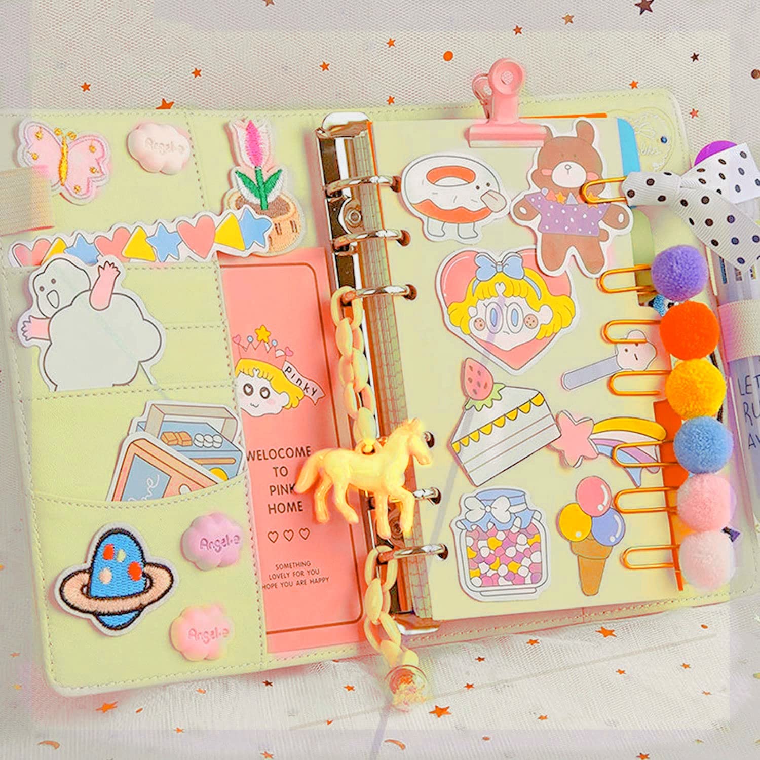 FLAFARY 12PCS DIY Lined Journal Planner Personalize Notebook Diary with ...