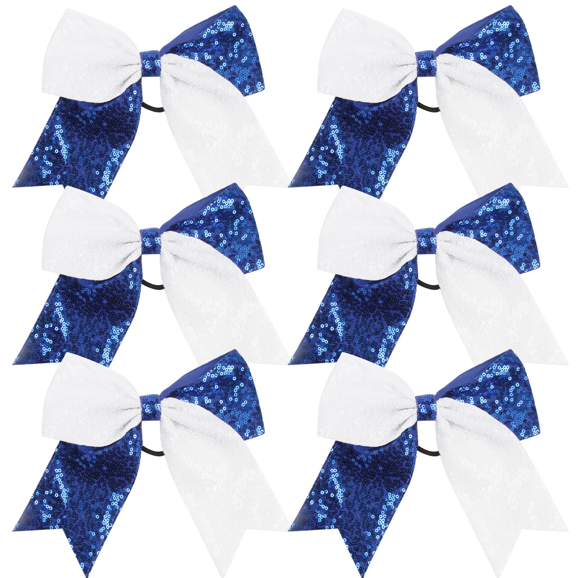 Silver Sequin Cheer Bows