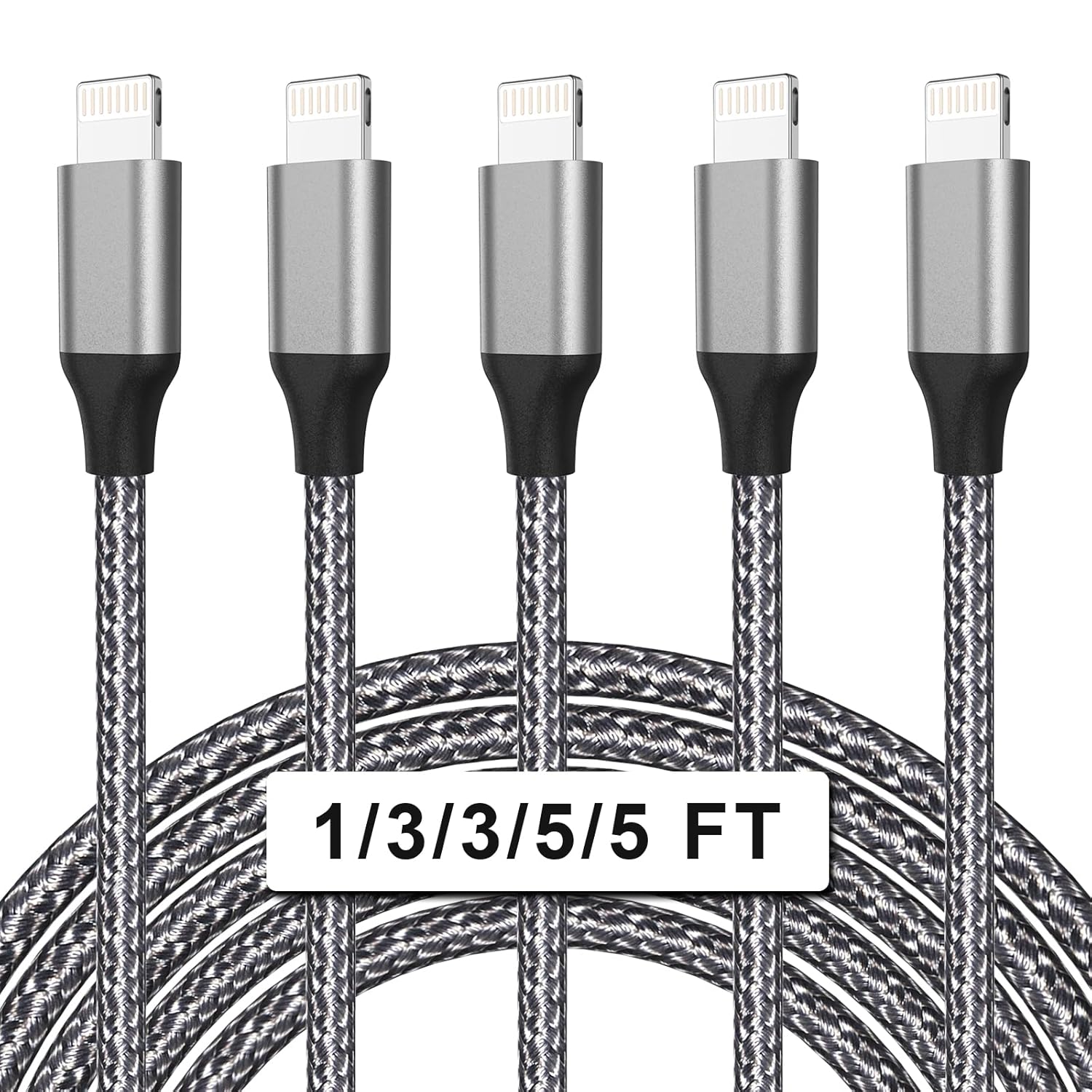 Amazon.com: iPhone Charger Cable, Lightning Cable 5PACK [Apple MFi ...