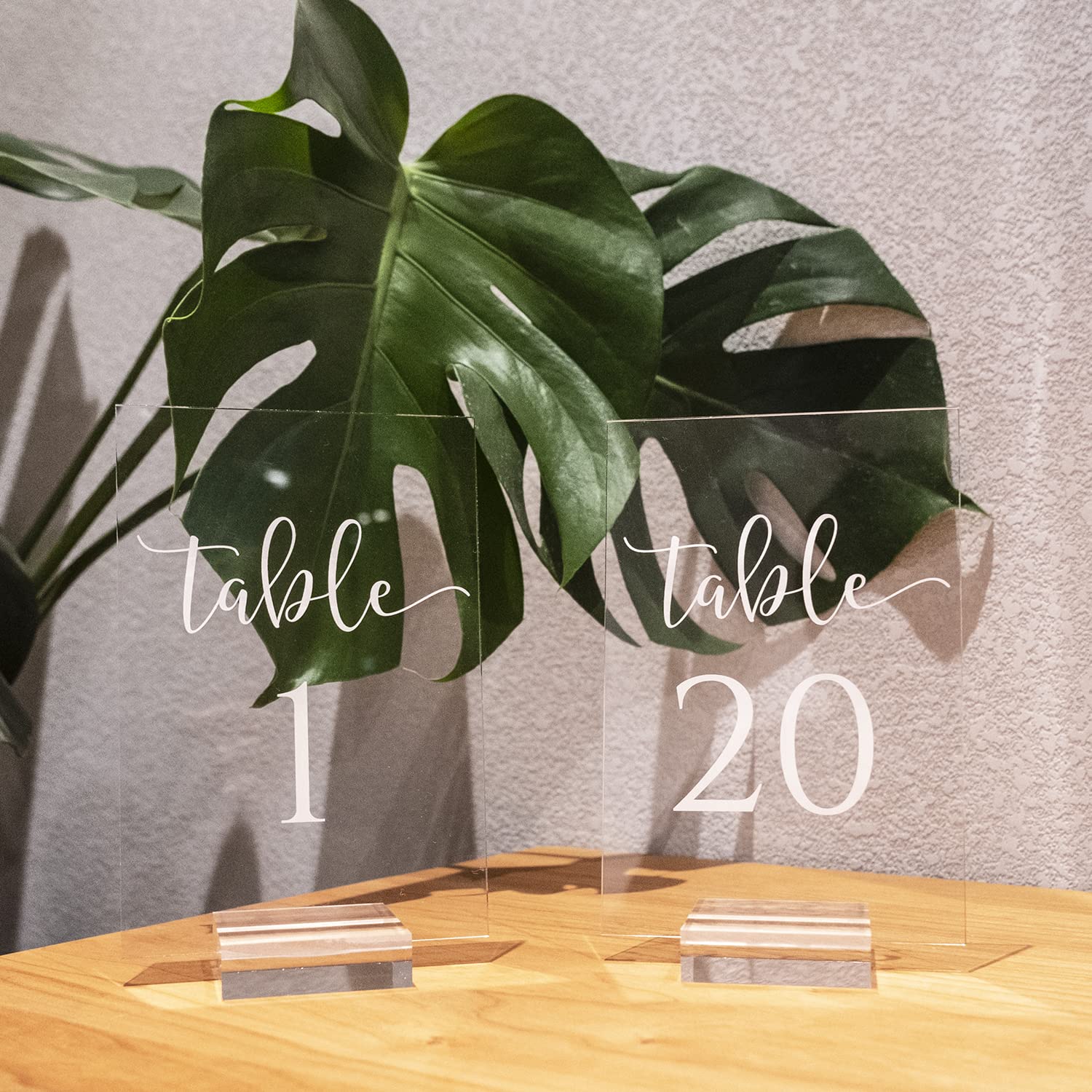 Buy JINMURY Acrylic Wedding Table Numbers with Stand- 4x6 Inch Clear ...