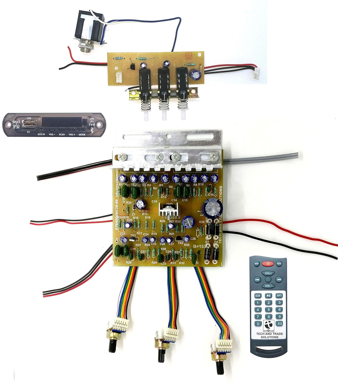 TECH AND TRADE Karaoke Mic with 100 Watts DI Stereo Audio Amplifier ...