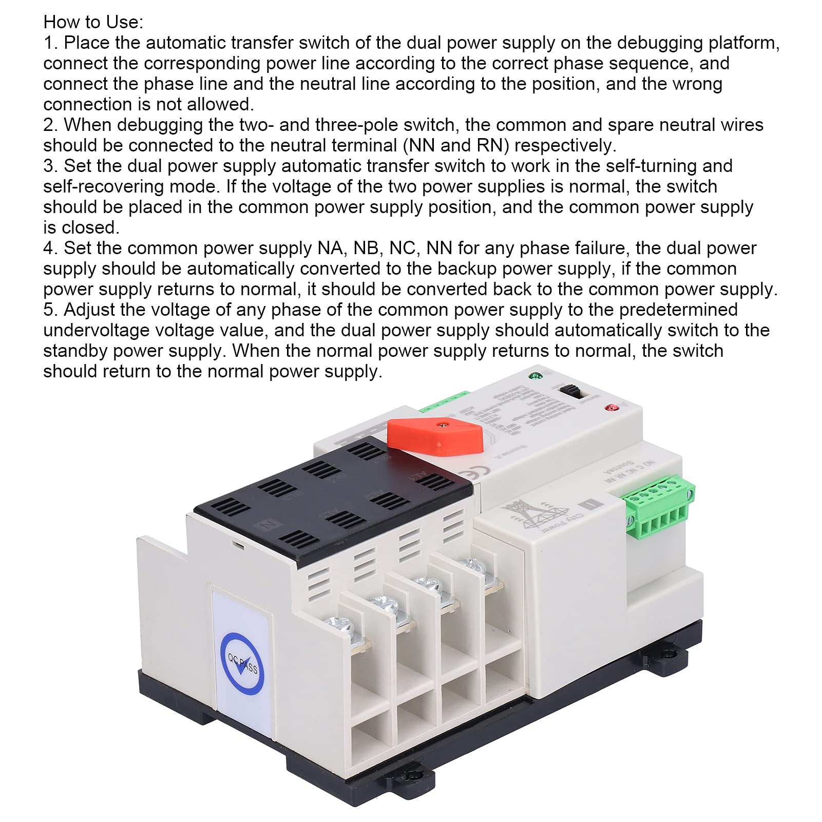 Automatic Transfer Switch Manual Transfer Switch Kit Conversion Switch ...