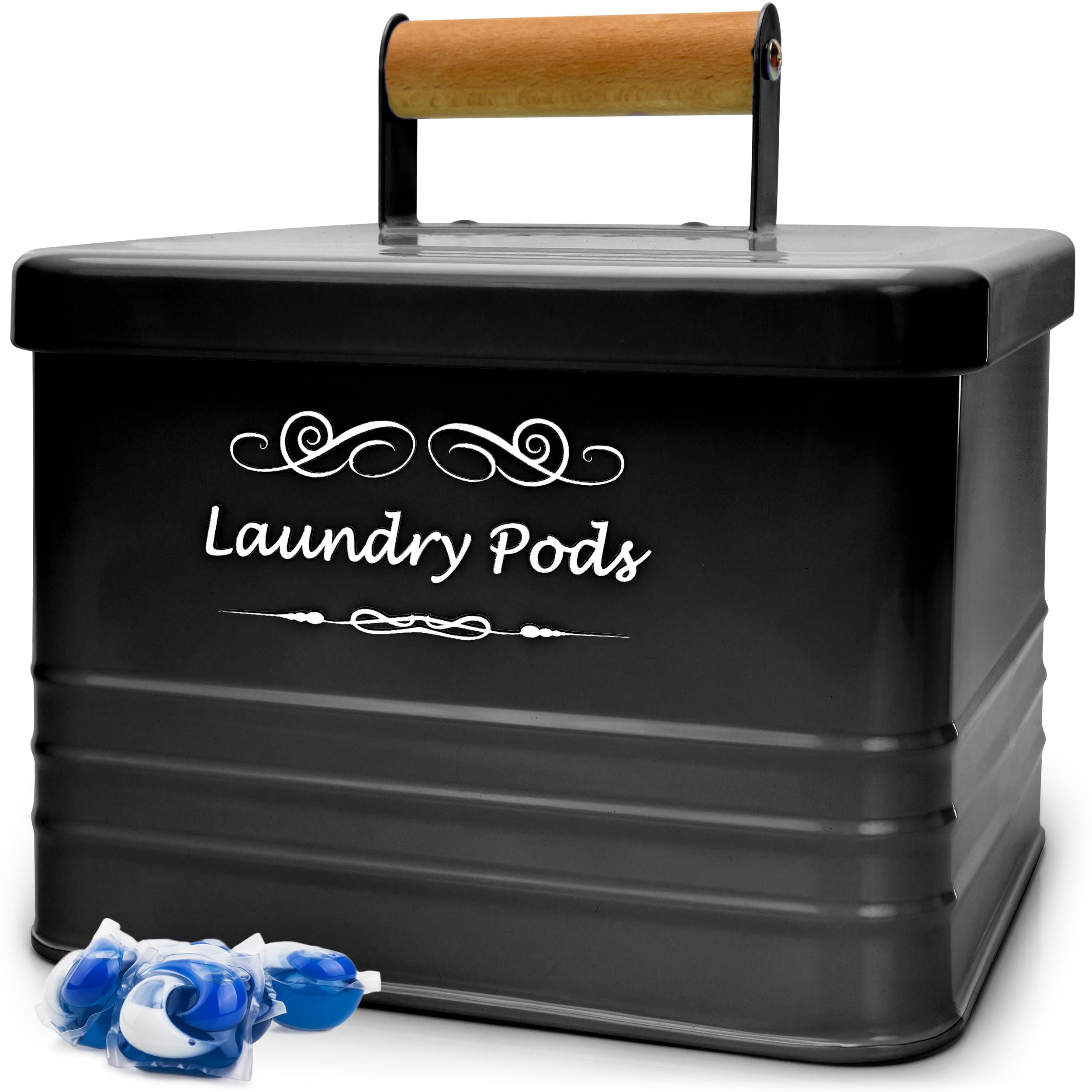 Amazon.com: ELITAPRO Laundry Pods Holder - Modern Farmhouse Laundry ...