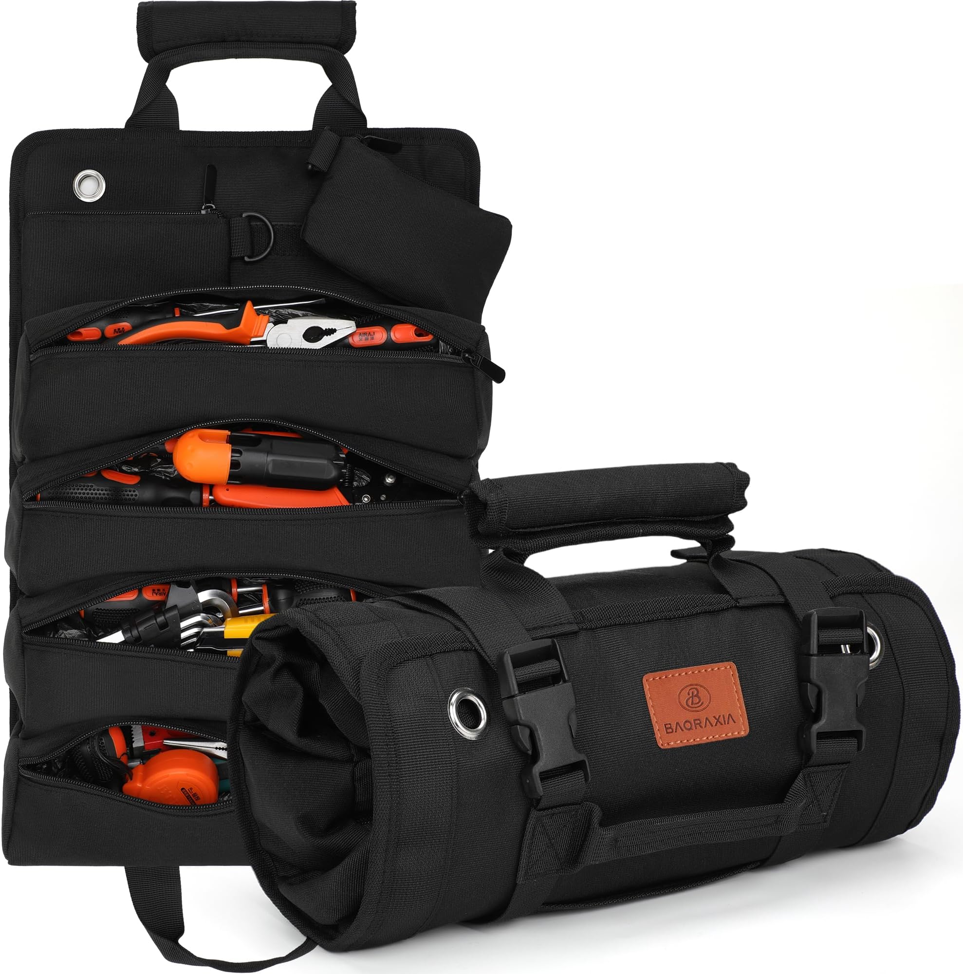Tool Roll Bag,Roll Up Tool Bag Organizer,13 Pockets Large Tool Roll ...