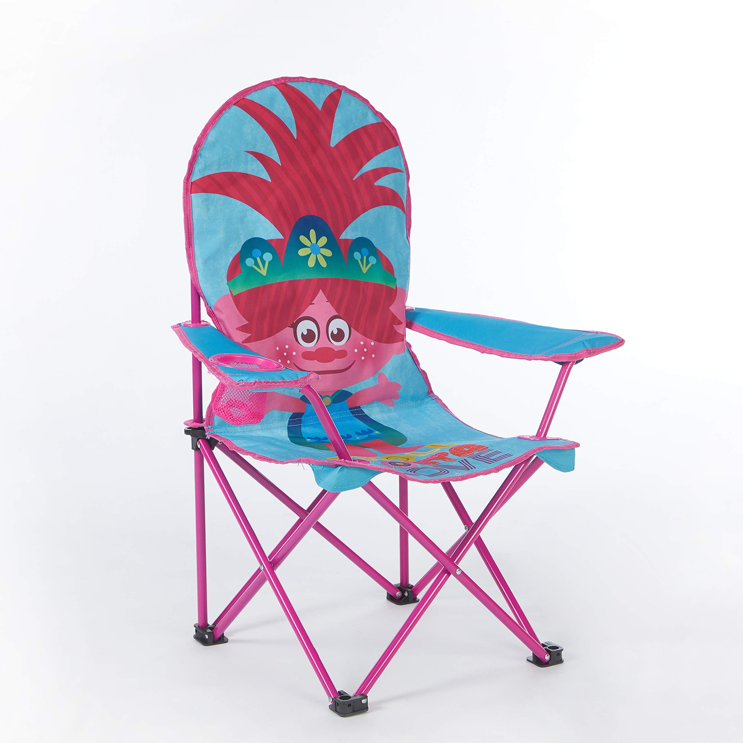 Idea Nuova DreamWorks Trolls Figural Camp Chair for Kids, Indoor ...