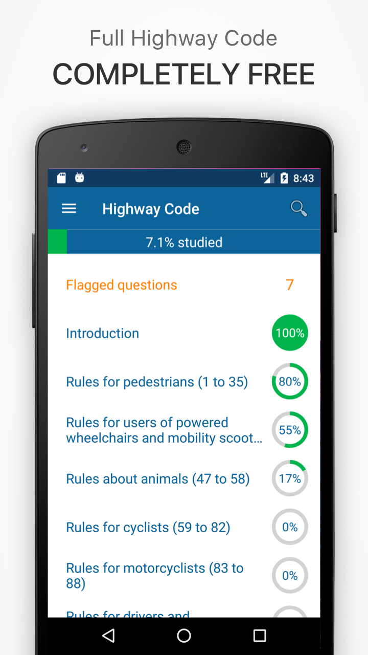 Highway Code UK 2018 - free theory test companion featuring all road ...