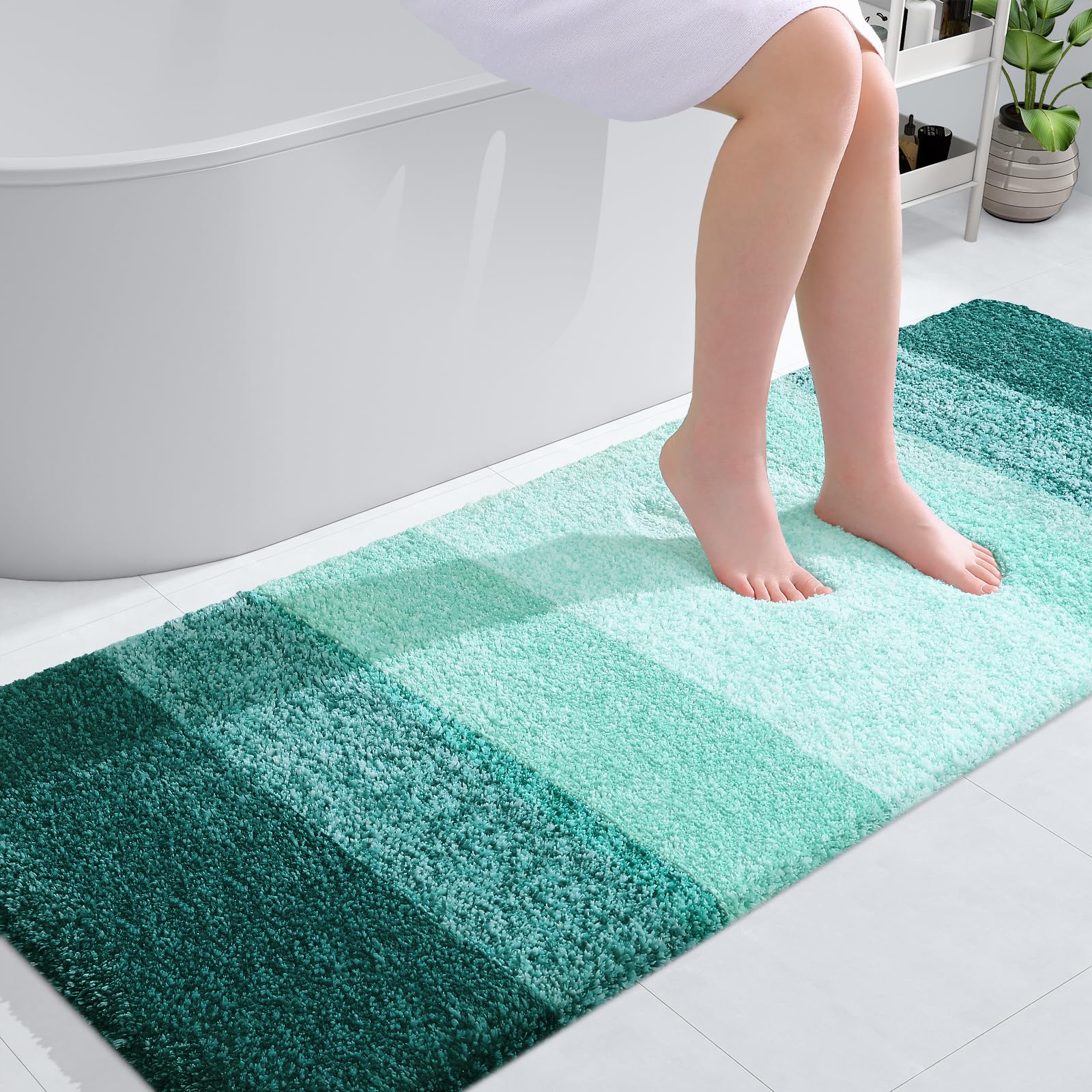 OLANLY Luxury Bathroom Rug Mat 59x24, Extra Soft and Absorbent ...