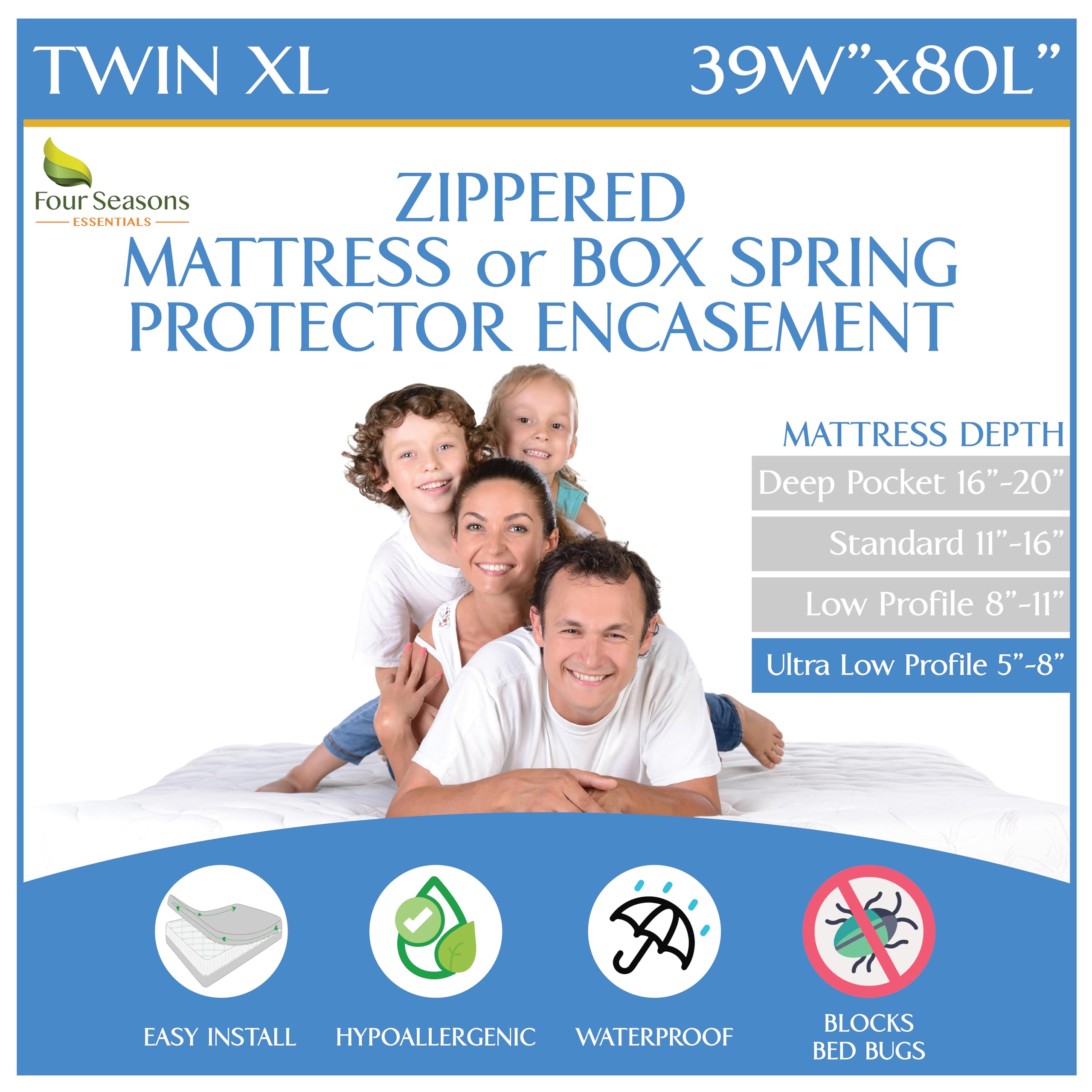 Amazon.com: Twin XL Size Mattress or Box Spring Encasement (5" to 8 ...