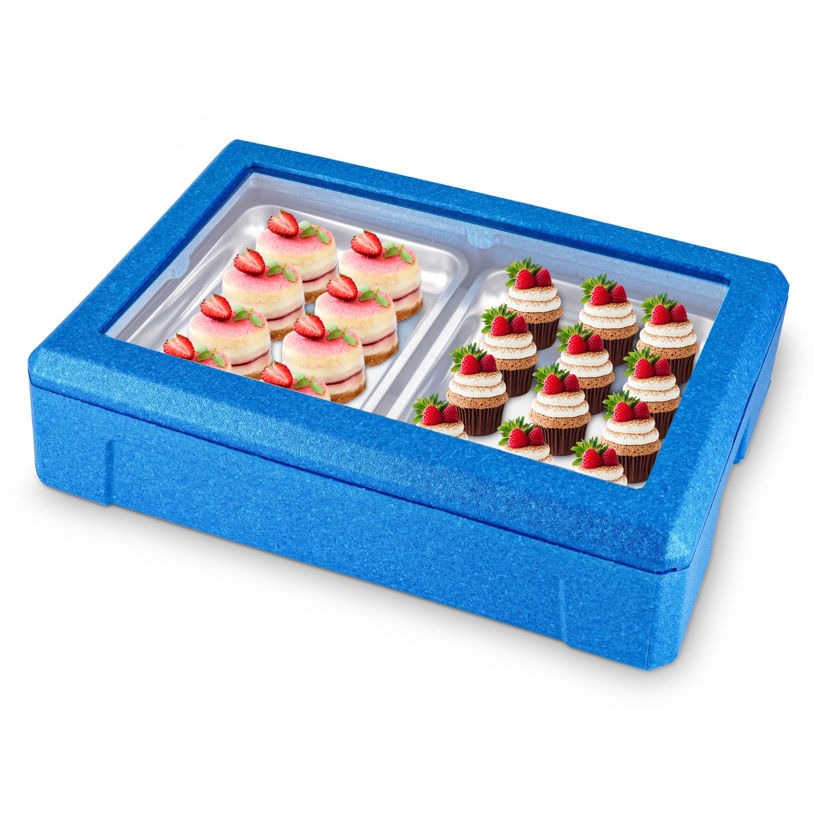 Amazon.com: TRAGAOMX Cold Food Buffet Ice Serving Tray Cooled Condiment ...