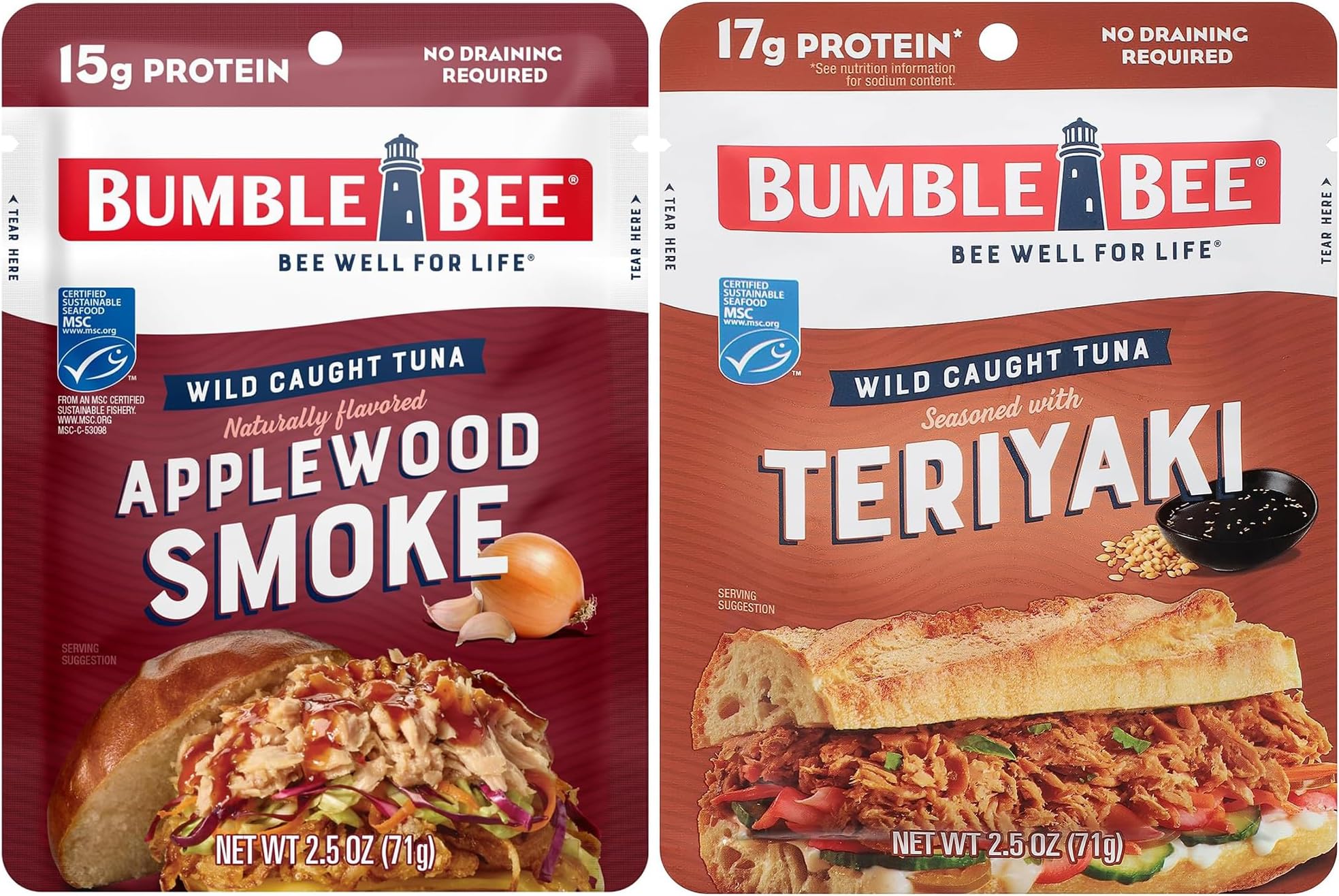 Amazon.com : Bumble Bee Seasoned Tuna Pouch Duo (2 Total Pouches ...