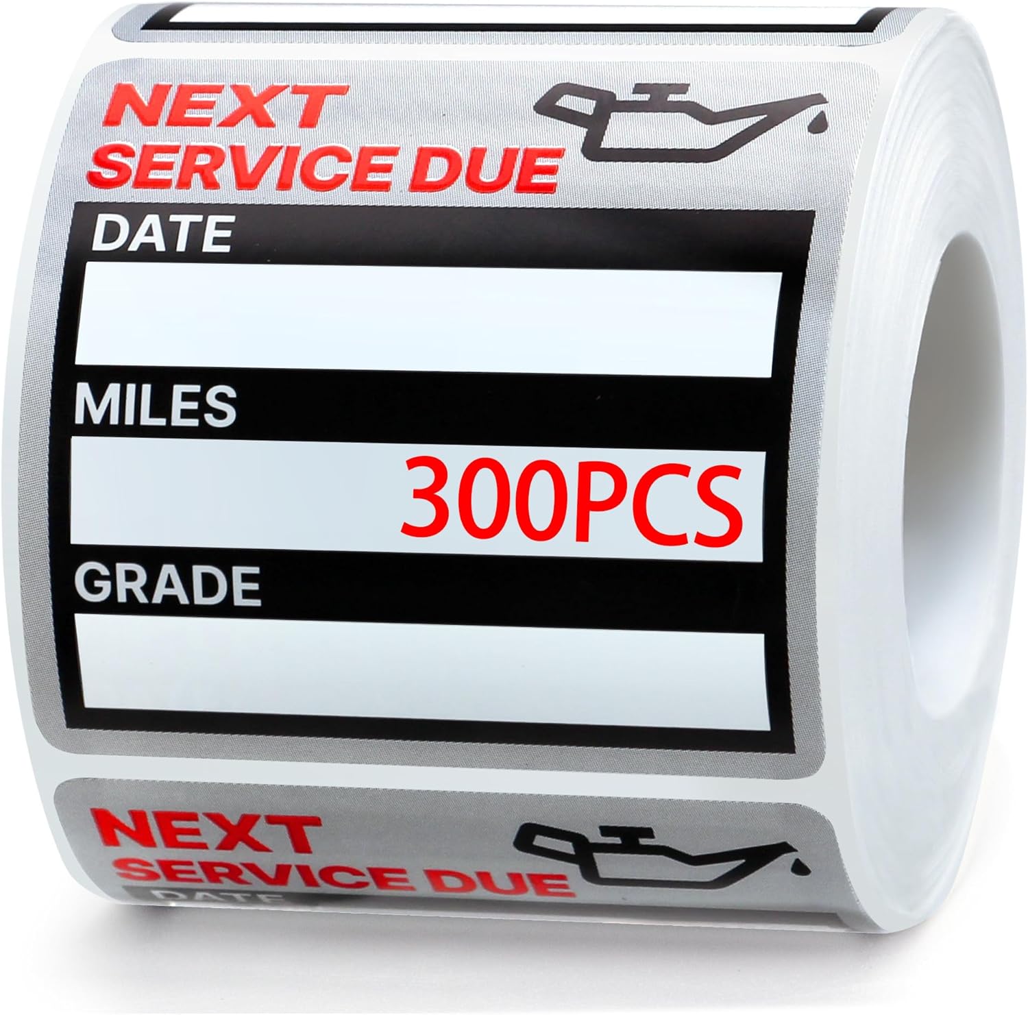 Amazon.com : for Oil Change Stickers Vinyl 300 Pcs 2”x 2” Service Black ...