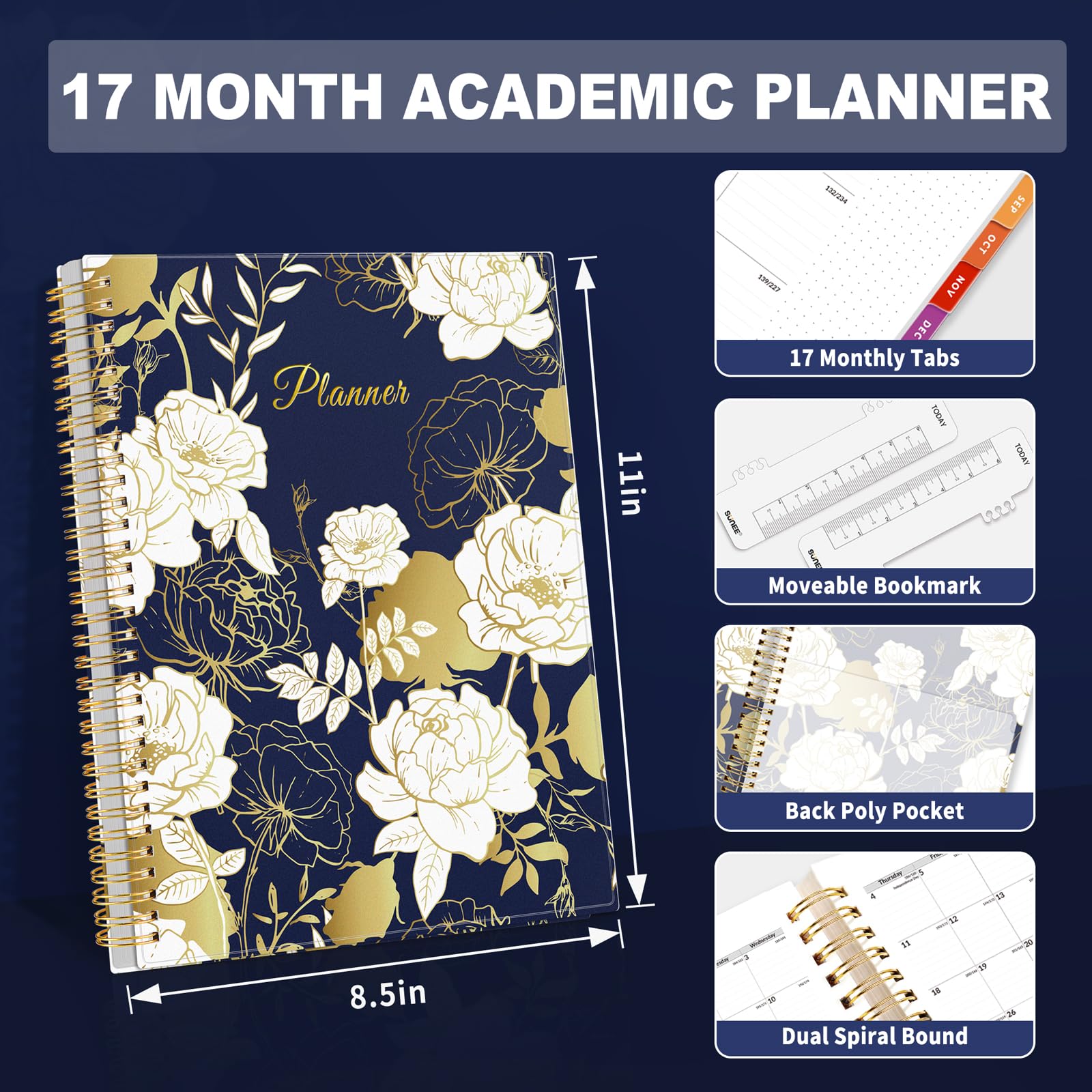 Snapklik.com : SUNEE Academic Planner 2024-2025 Weekly And Monthly ...
