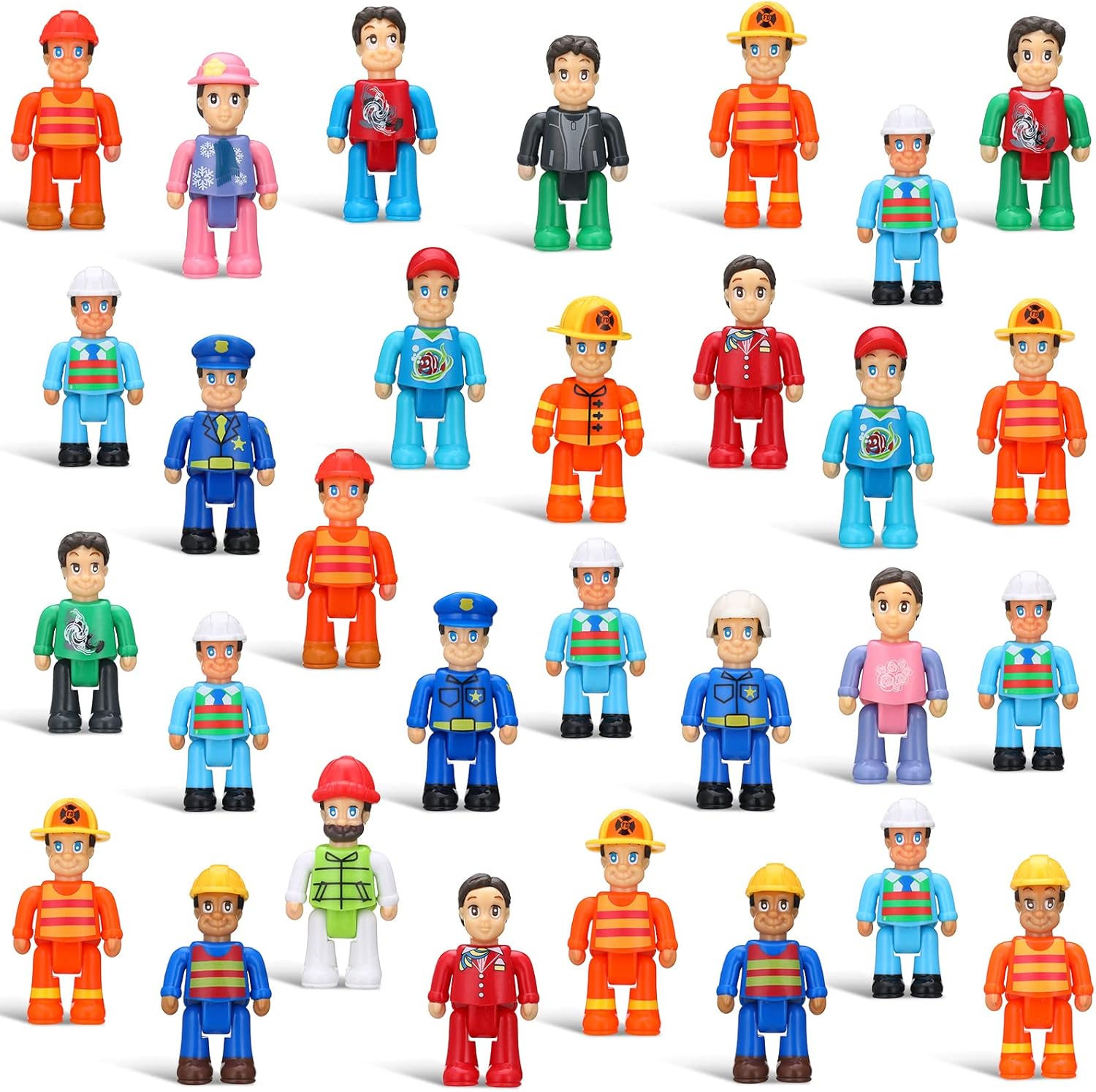 Amazon.com: Honoson 30 Pieces Toy People Figure for Kids Plastic ...