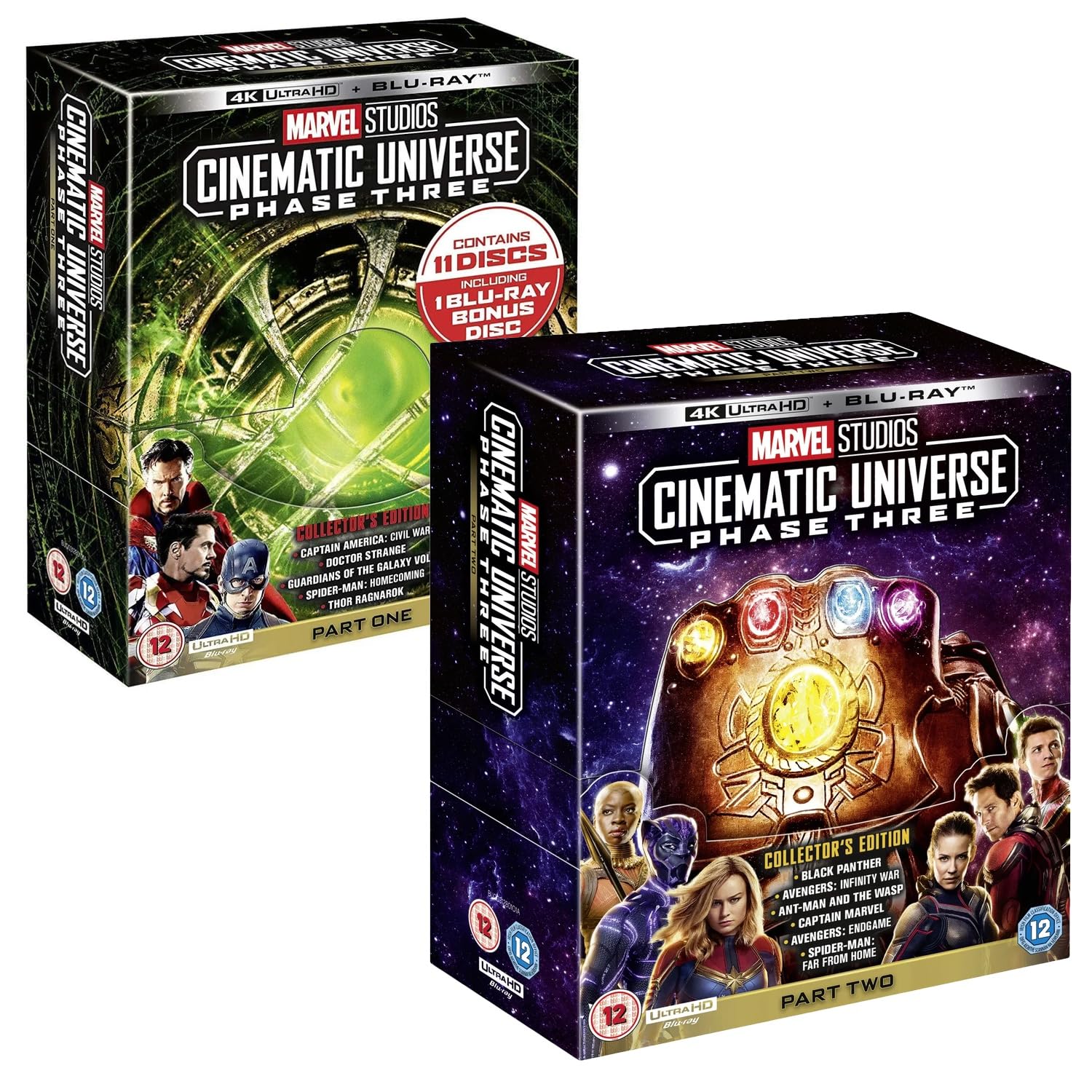 Amazon.com: Marvel Cinematic Universe Phase 3: Parts One and Two [4K ...