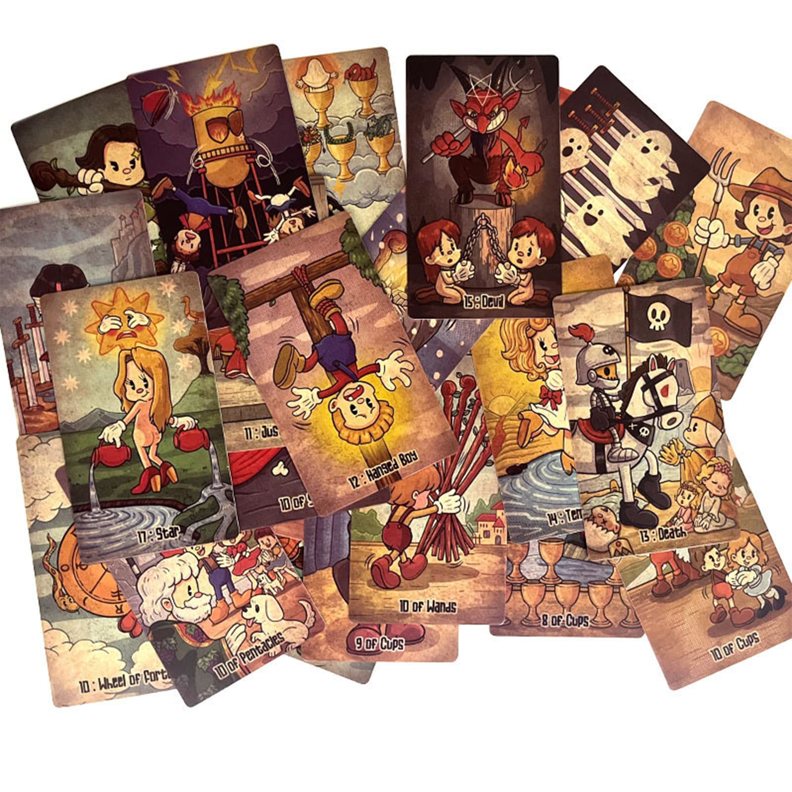 Snapklik.com : Mrdiyshisha Old School Tarot Deck, 80 Pcs Vintage ...