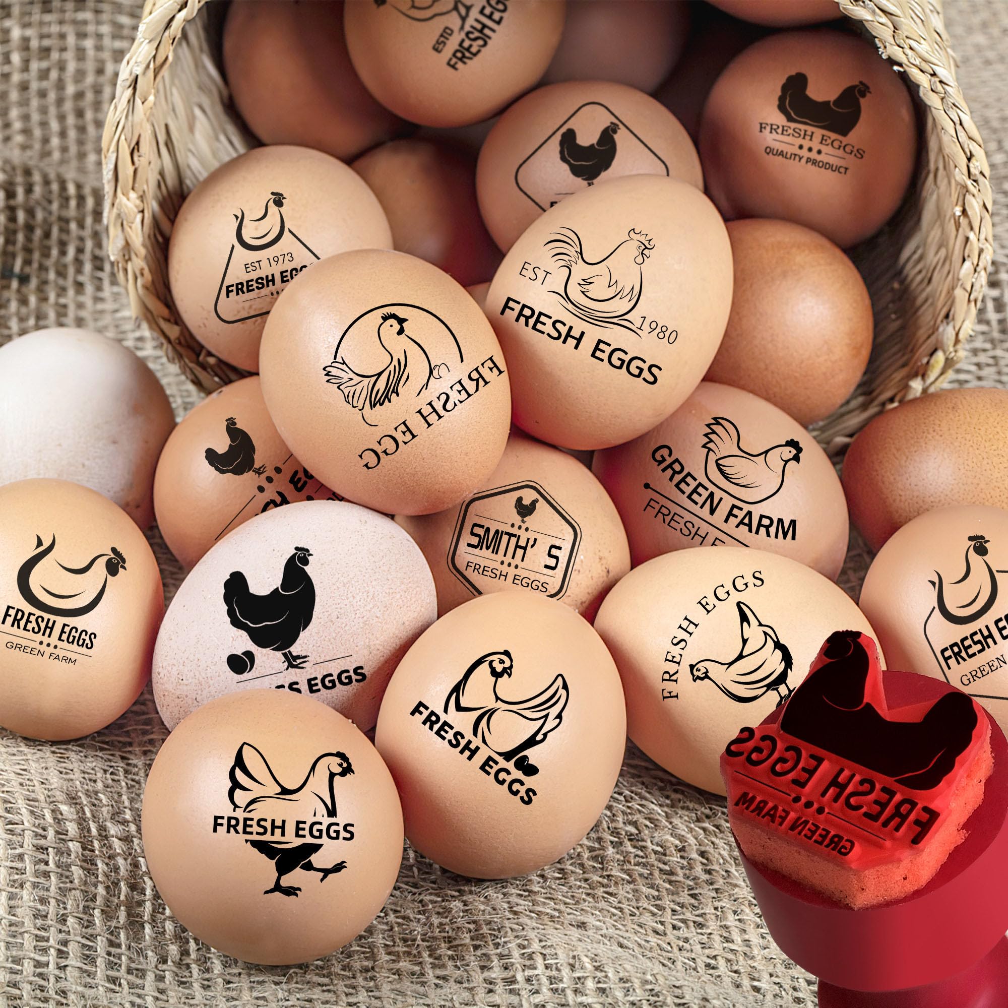 Amazon.com: Custom Egg Stamps for Fresh Eggs Personalized, Personalized ...